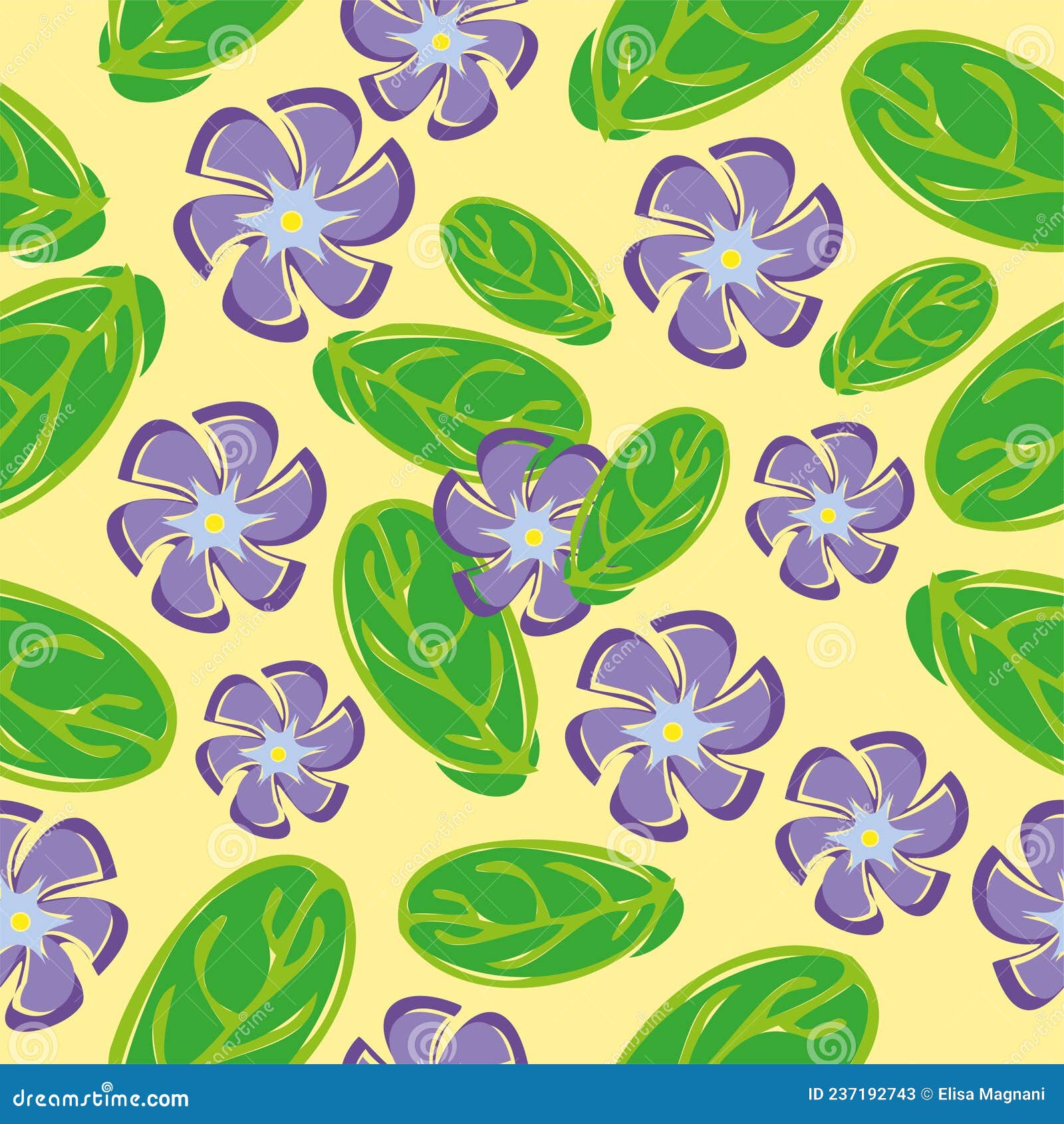 Periwinkles Seamless Pattern. Elegant Texture for Print on Any Type of ...