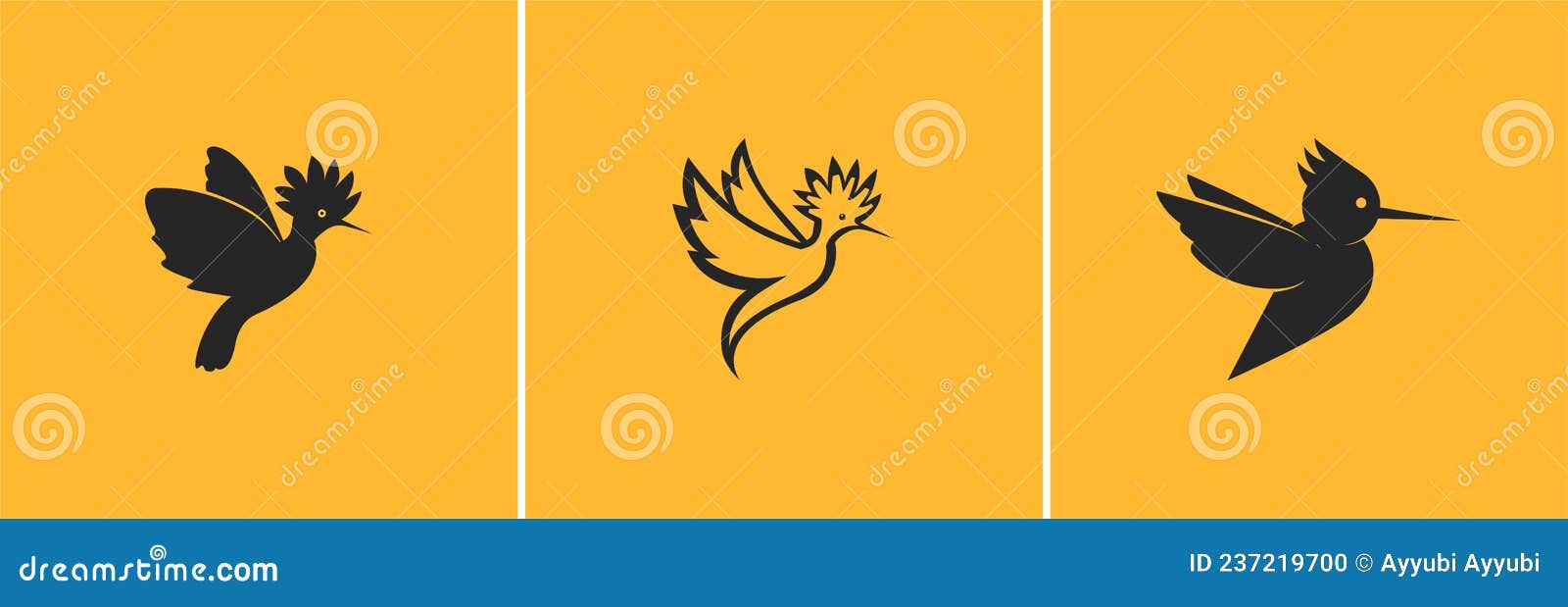 Hoopoe Bird Logo Design Template Stock Vector - Illustration of graphic ...