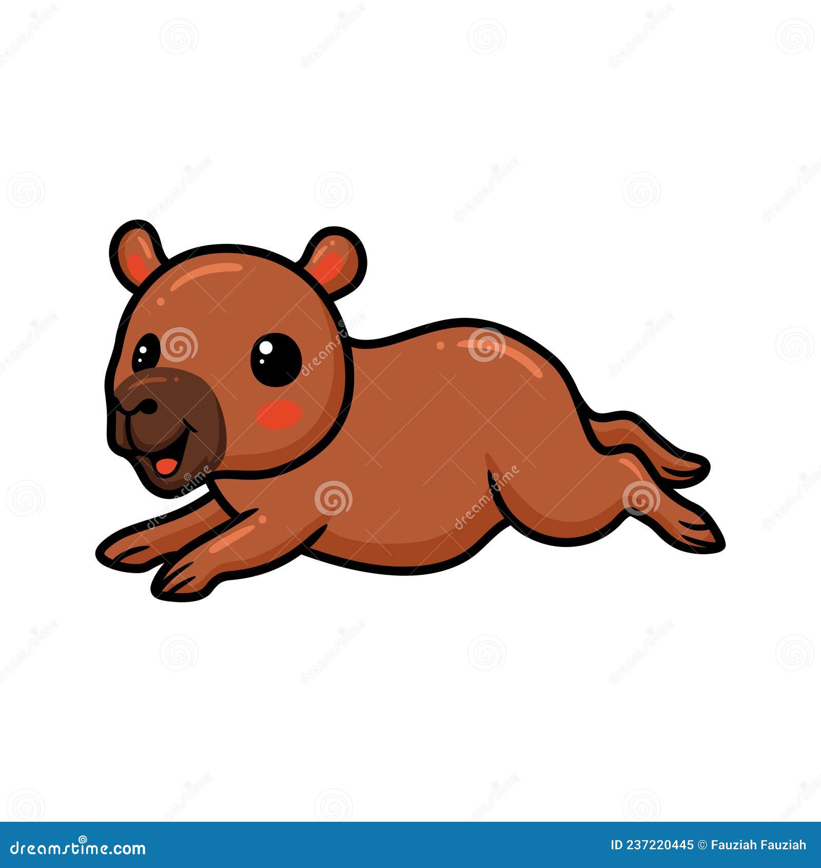 Cute Little Capybara Cartoon Posing Stock Vector - Illustration of ...