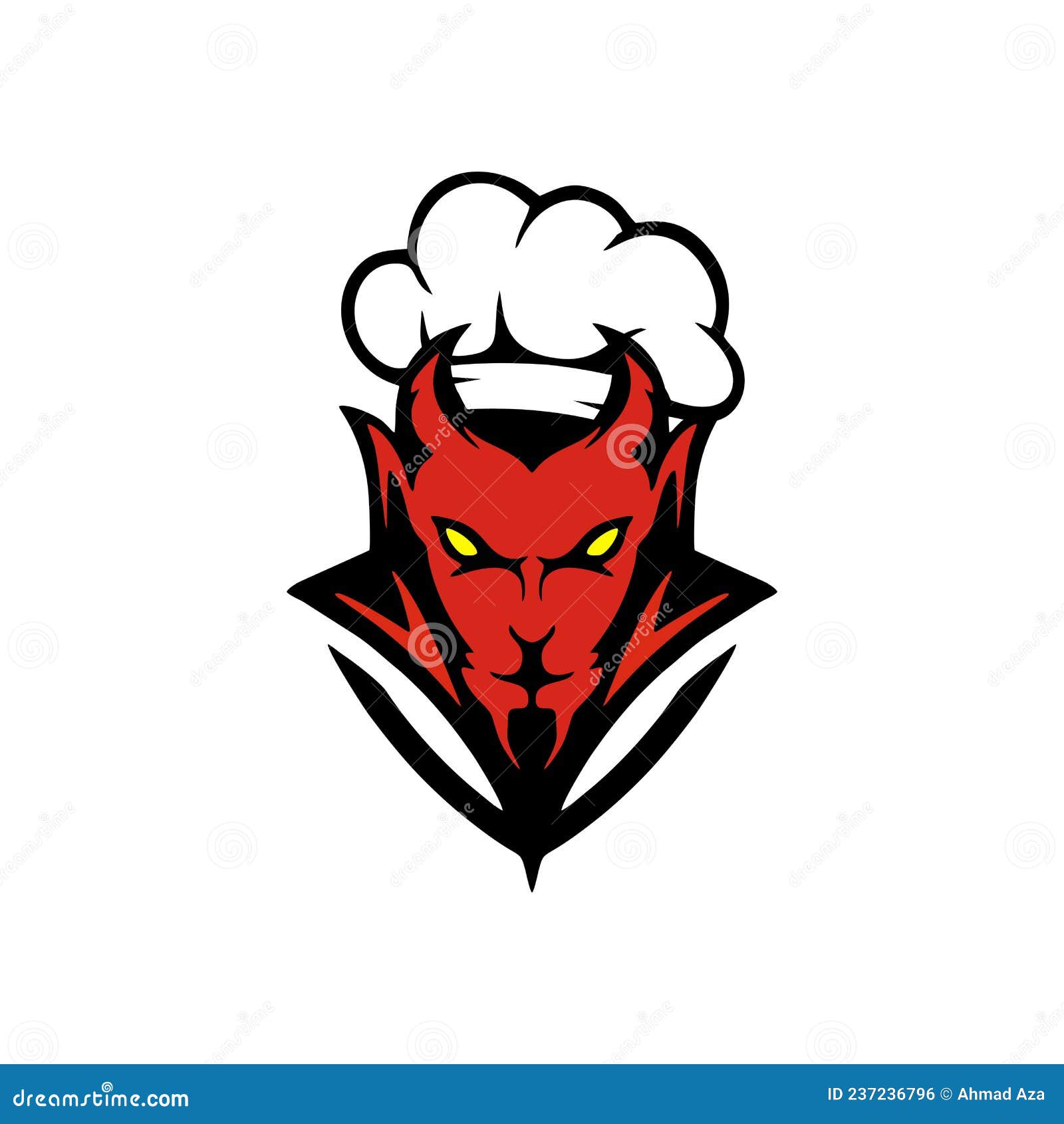 Illustration Vector Graphic of Devil Chef. Stock Vector - Illustration ...