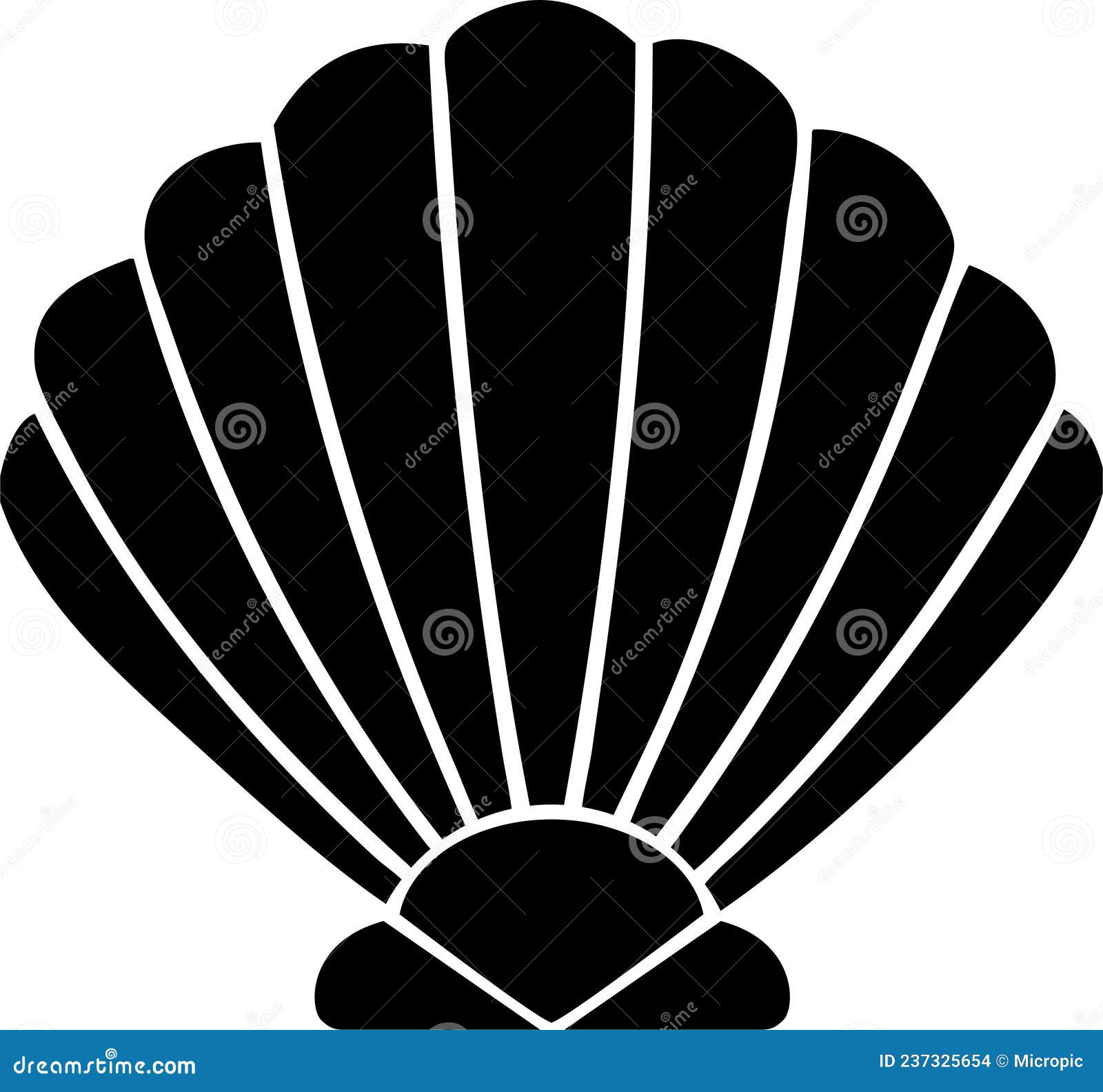 Mermaid Shell Image With Svg Vector Cut File For Cricut And Silhouette ...