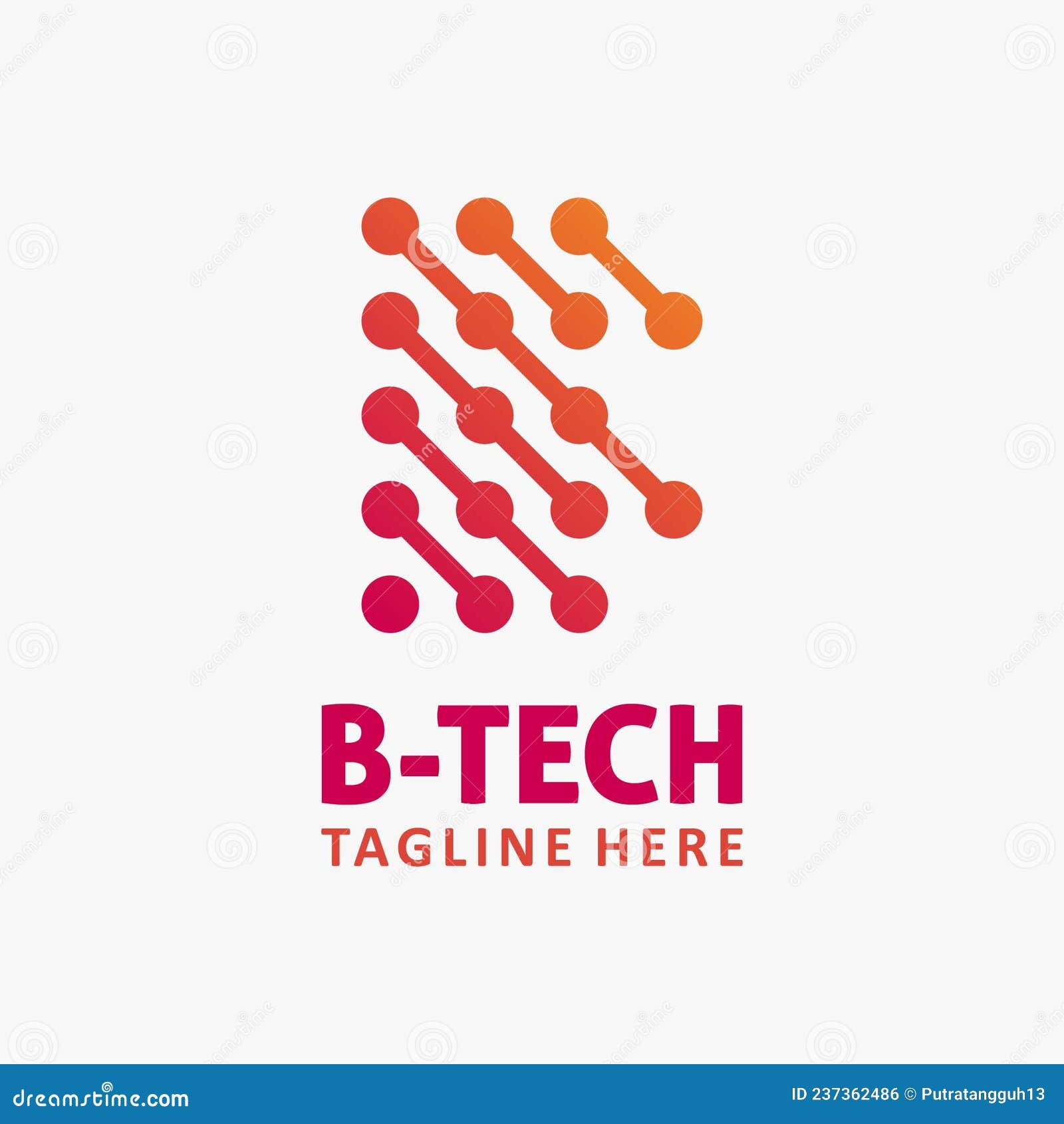 Letter B Wire Tech Logo Design Stock Vector - Illustration of grid ...