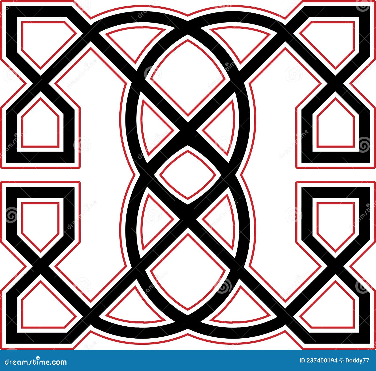 Simple Tribal Line Decorative Pattern Illustration Isolated on White ...