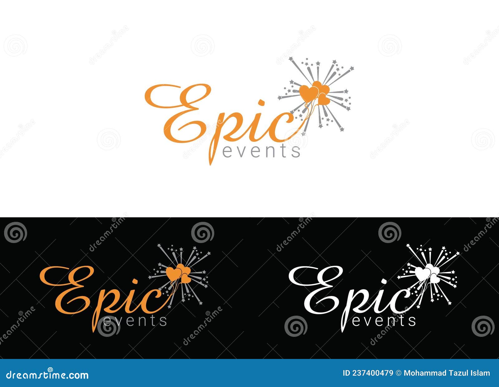 Events Management Logo or Icon Design Vector Image Template Stock ...
