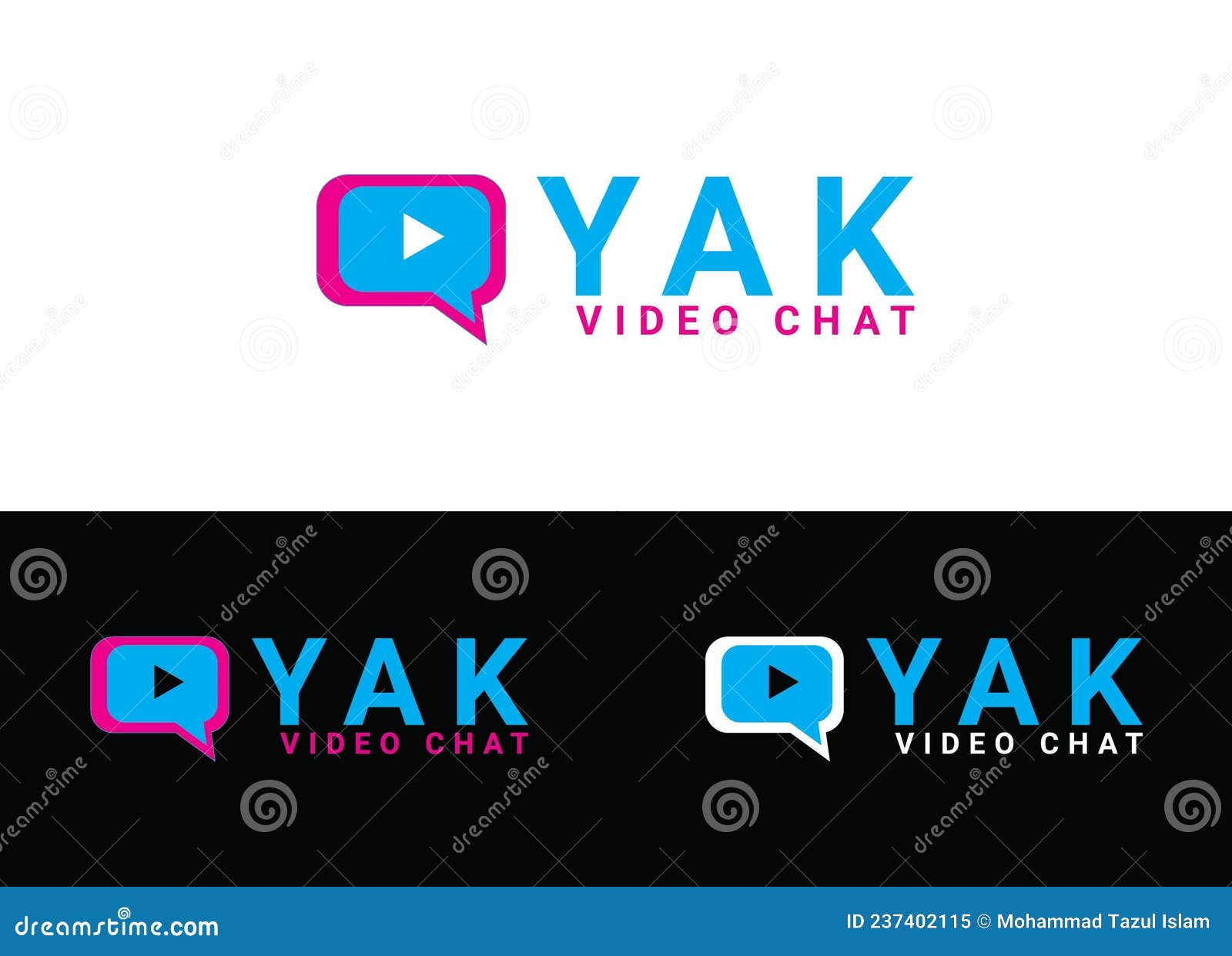 Video Chat Logo or Icon Design Vector Image Template Stock Vector ...