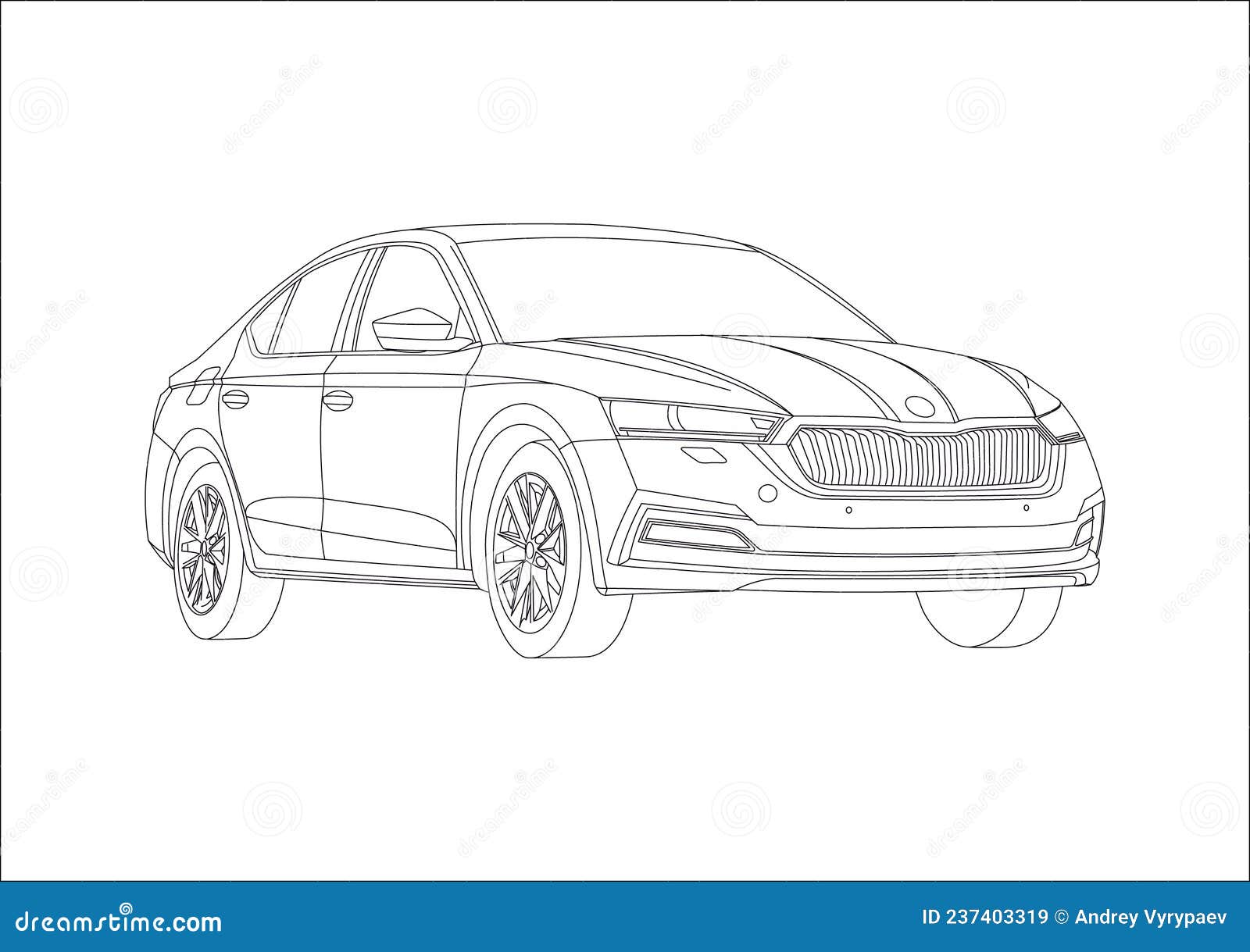 Vector car layout stock vector. Illustration of drawing - 237403319