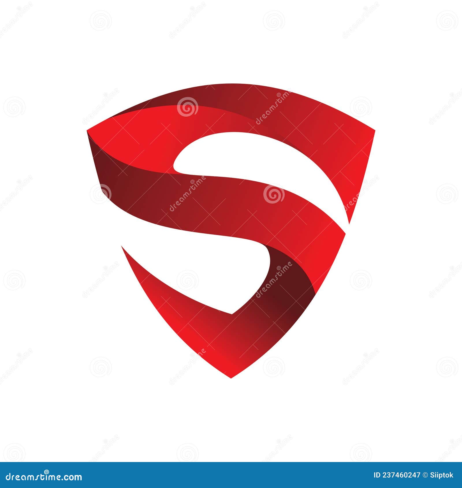 Red Color Initial S Letter Shield Logo Design Stock Vector ...