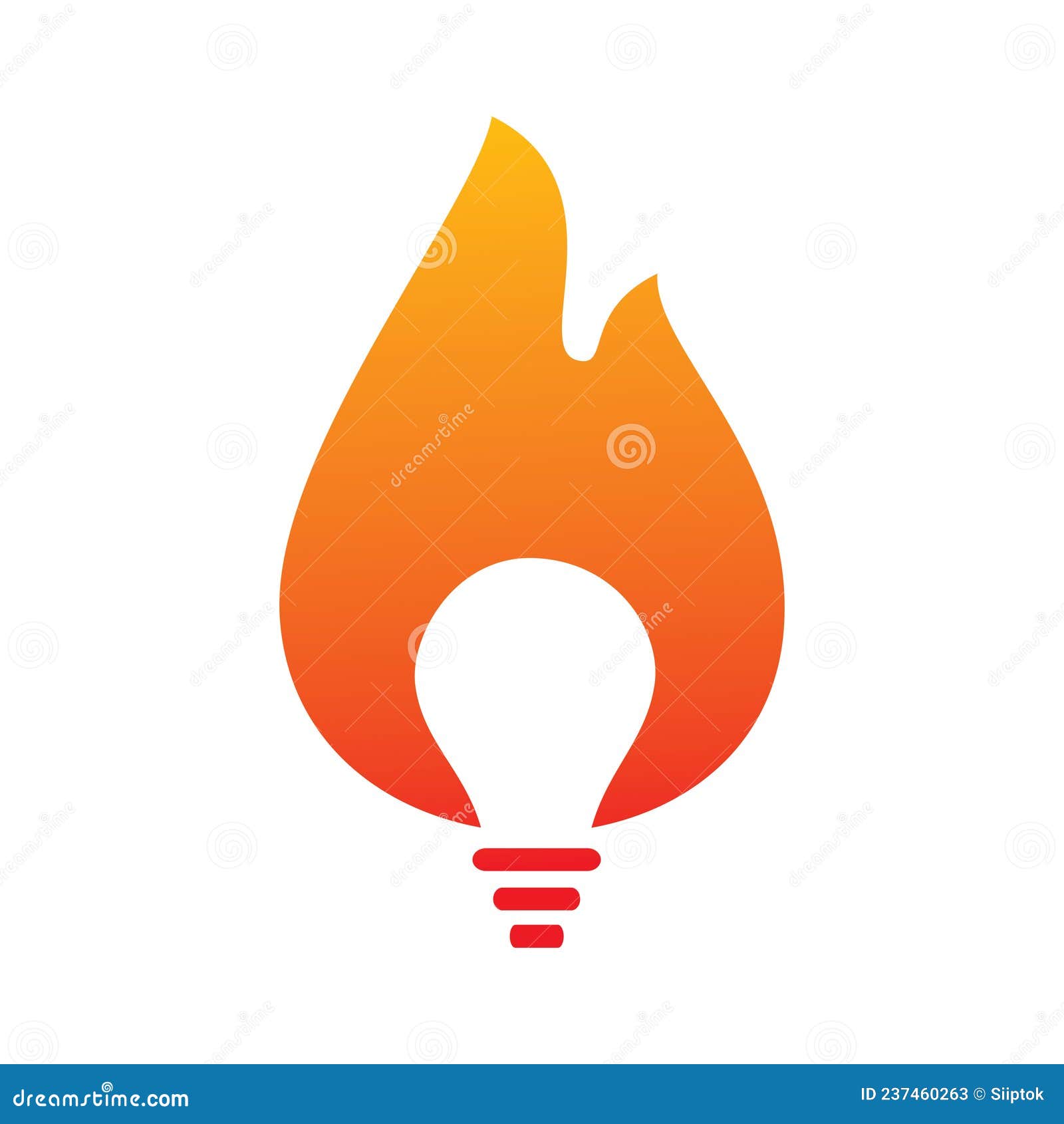 Fire Flame Light Bulb Logo Design Stock Vector - Illustration of flame ...