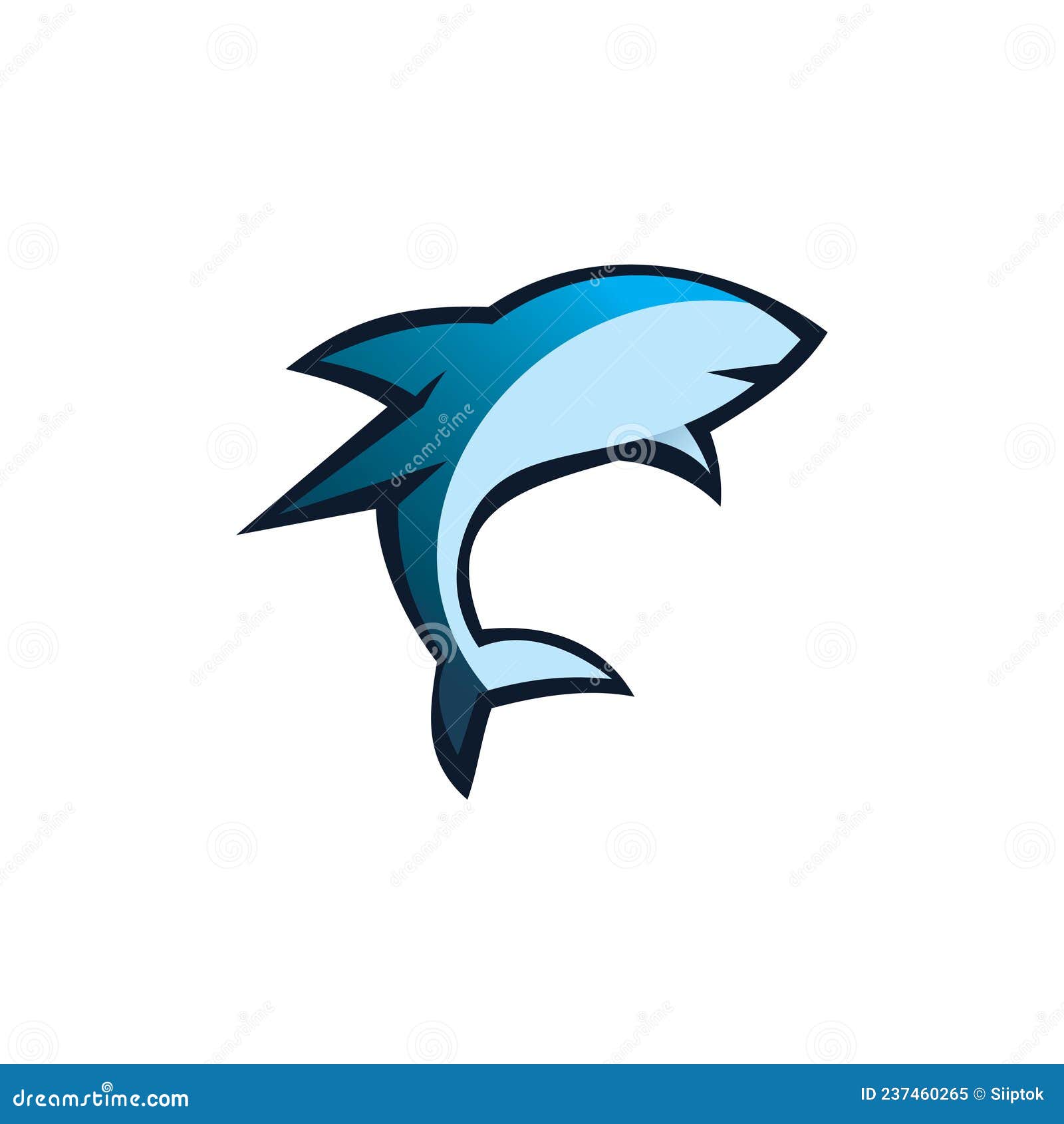 Blue Shark Mascot Logo Design Stock Vector - Illustration of corporate ...