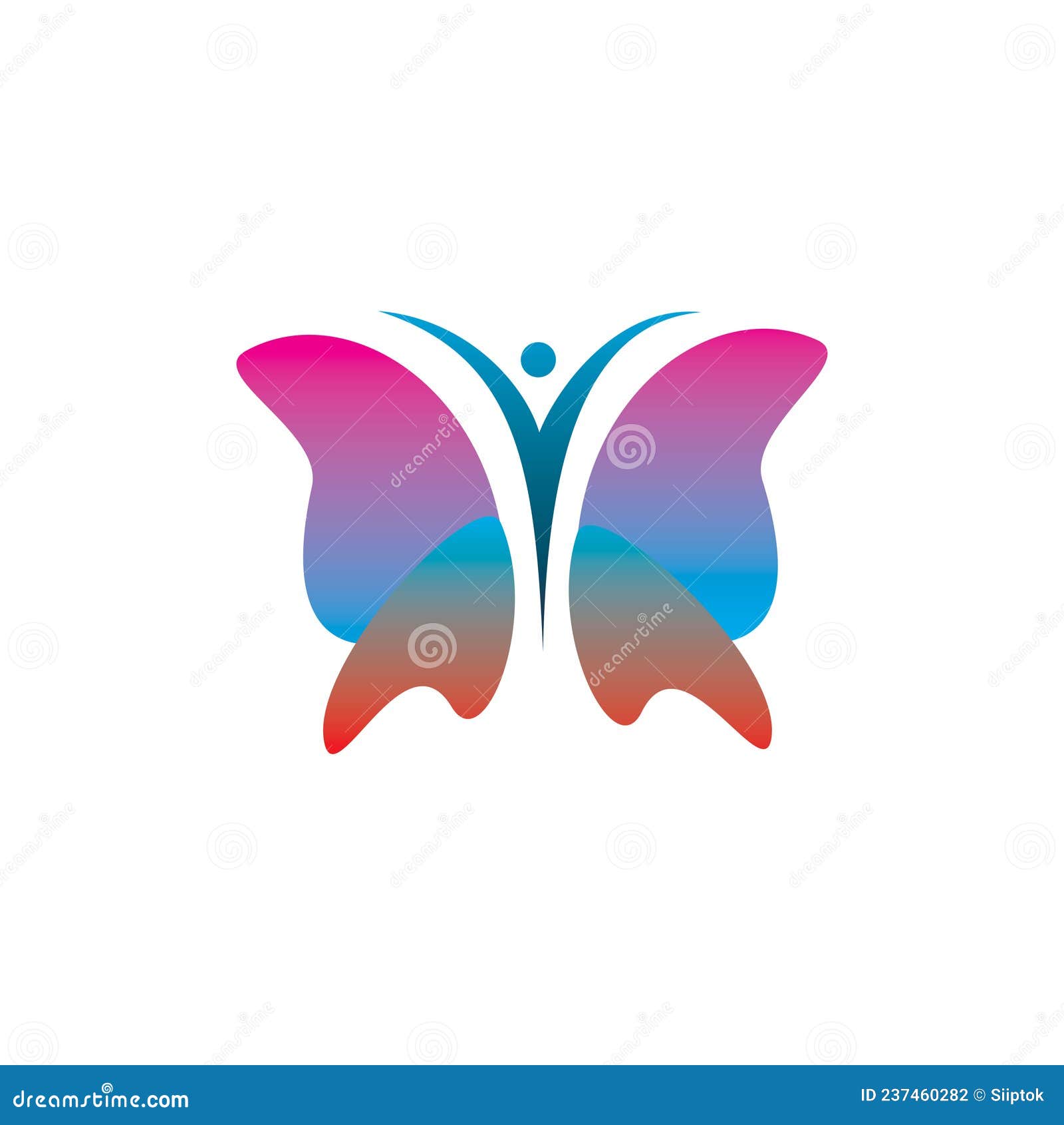 Beauty Full Color Butterfly Logo Design Stock Vector - Illustration of ...