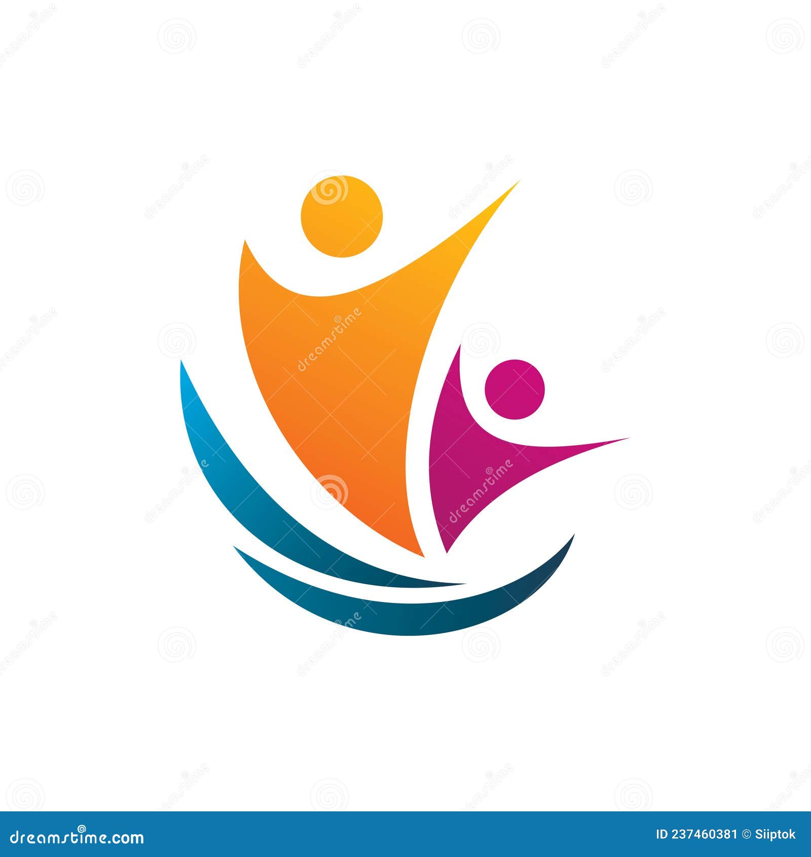 Full Color People Community Logo Design Stock Vector - Illustration of ...