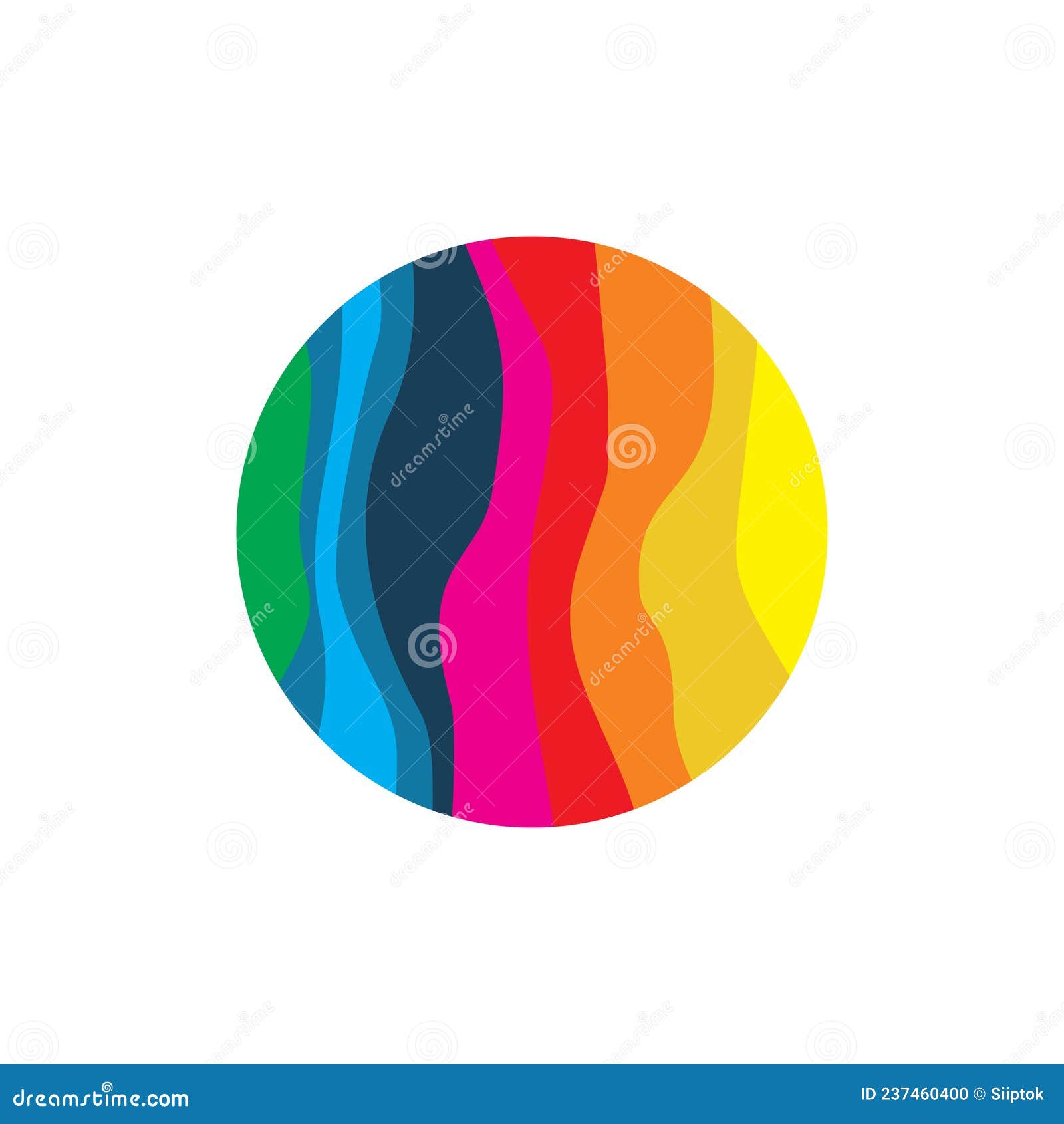 Full Color Circle Logo Design Stock Vector - Illustration of idea ...