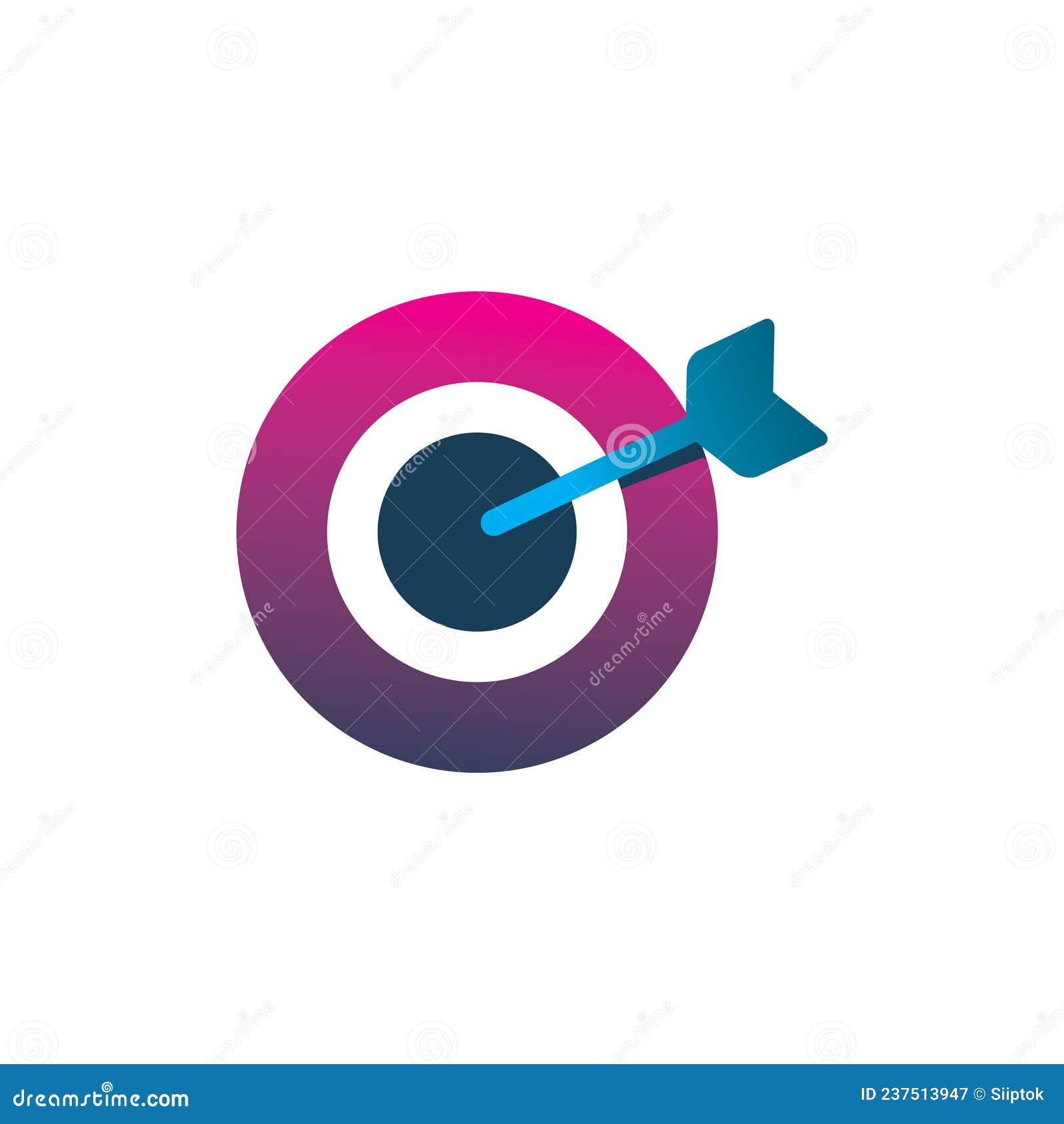 Circle Full Color Target Logo Design Stock Vector - Illustration of ...