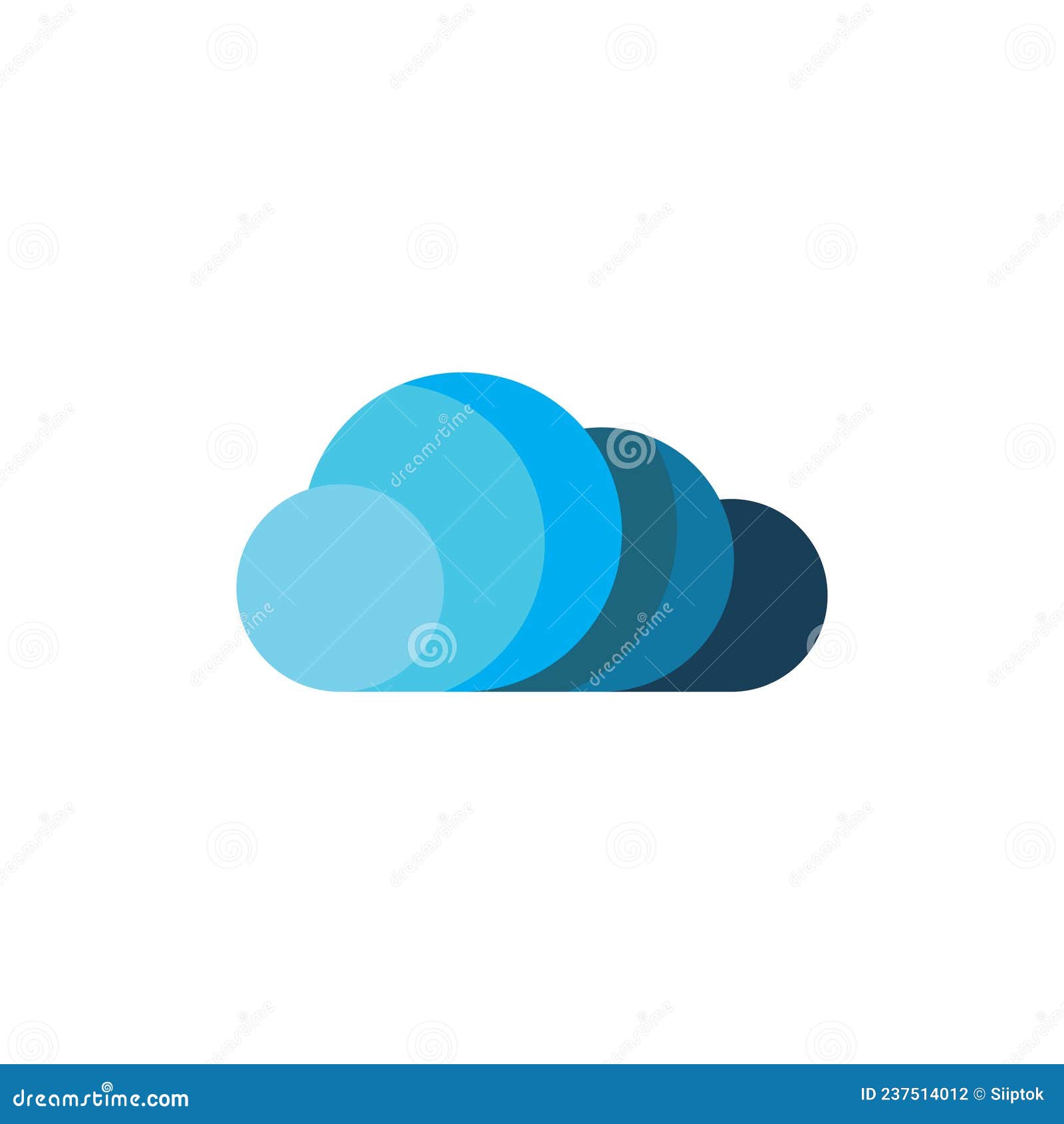 Blue Color Cloud Logo Design Stock Vector - Illustration of abstract ...