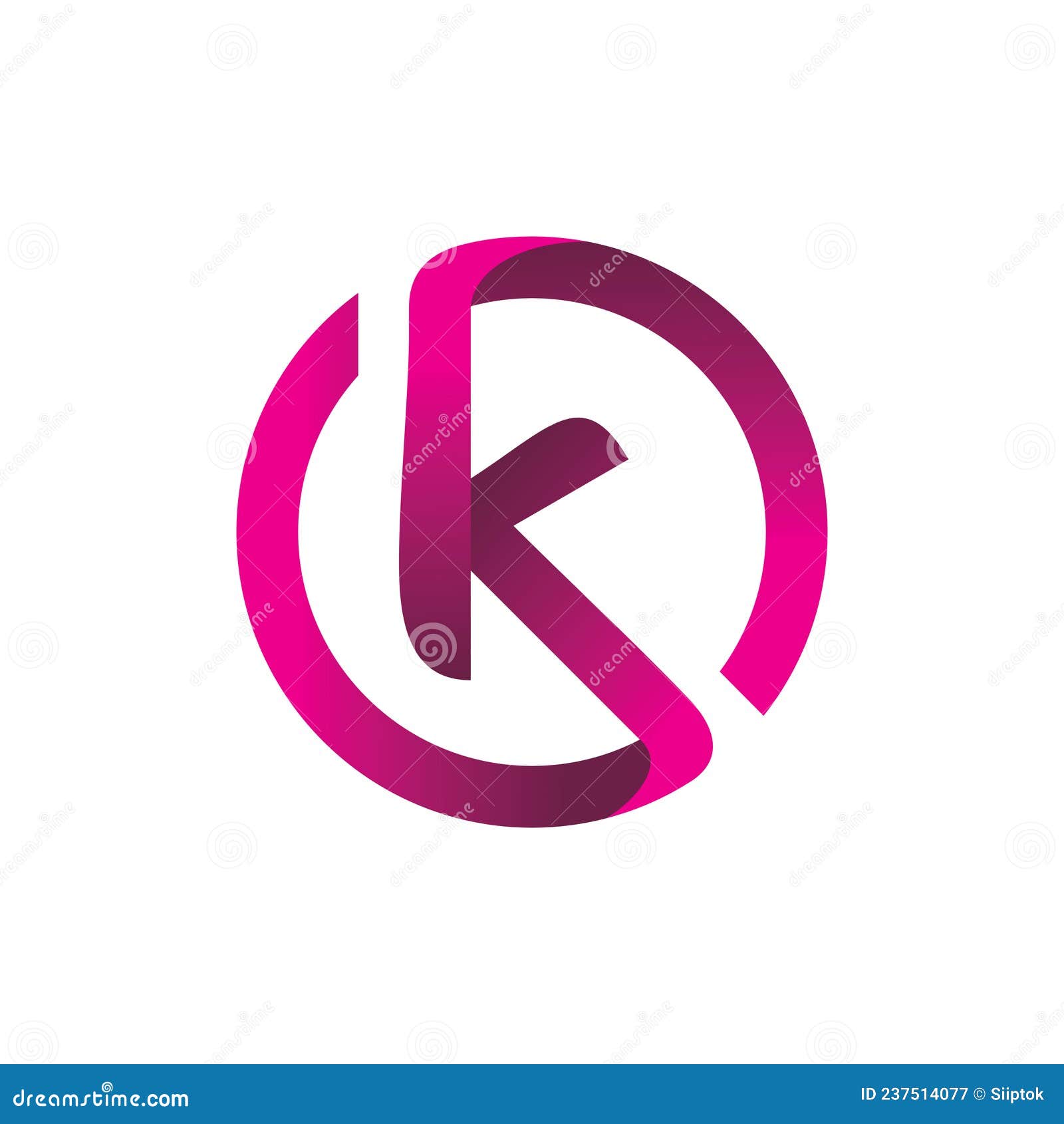 Circle Initial K Letter Logo Design Stock Vector - Illustration of ...