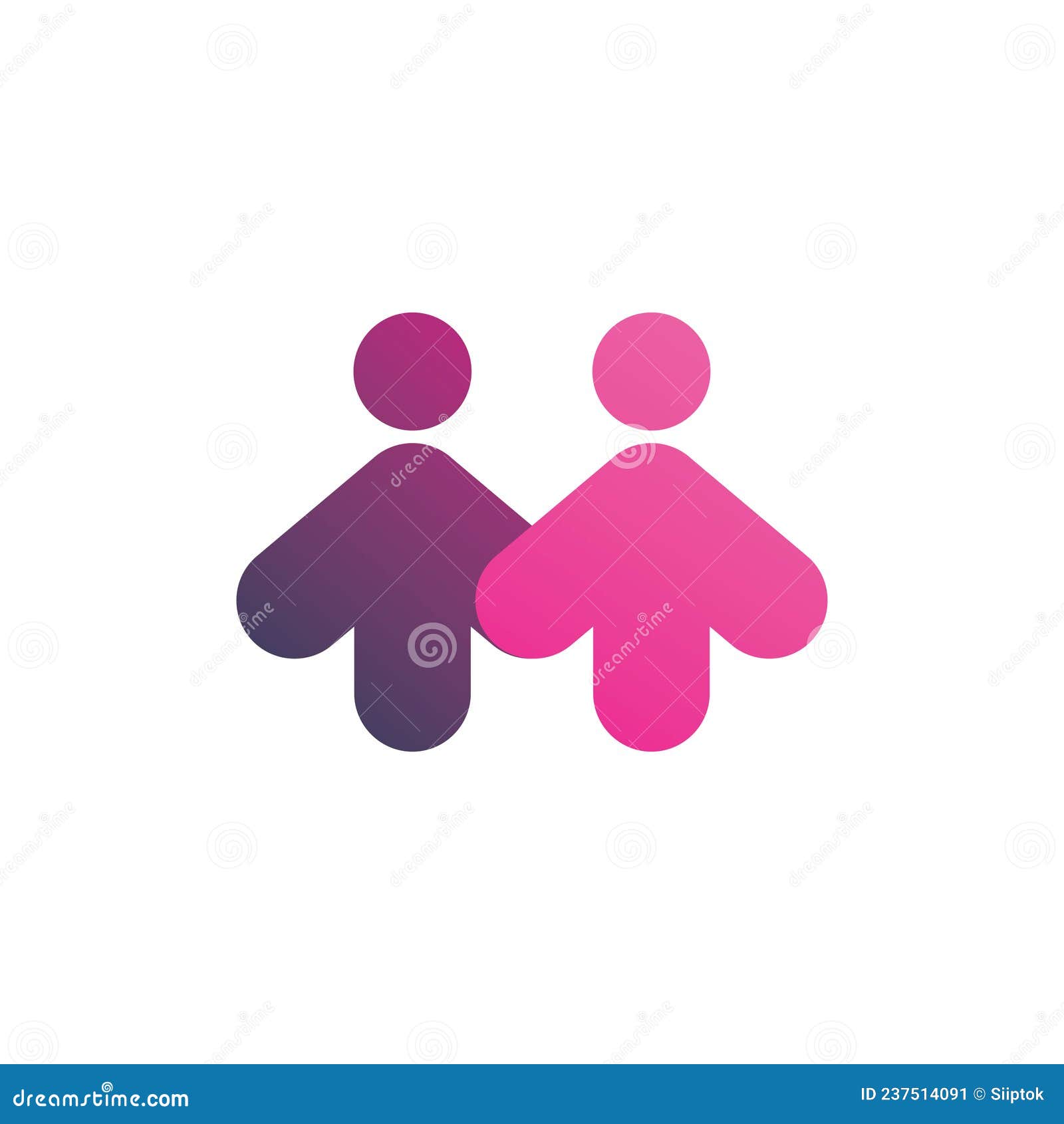 People Partner Couple Arrow Logo Design Stock Vector - Illustration of ...