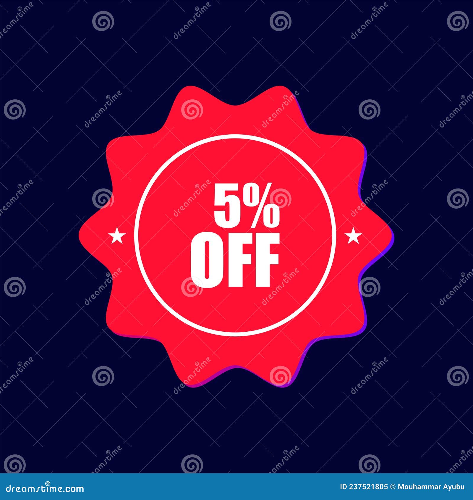 Discount Up To 5 Off Label Vector Template Design Illustration Stock ...