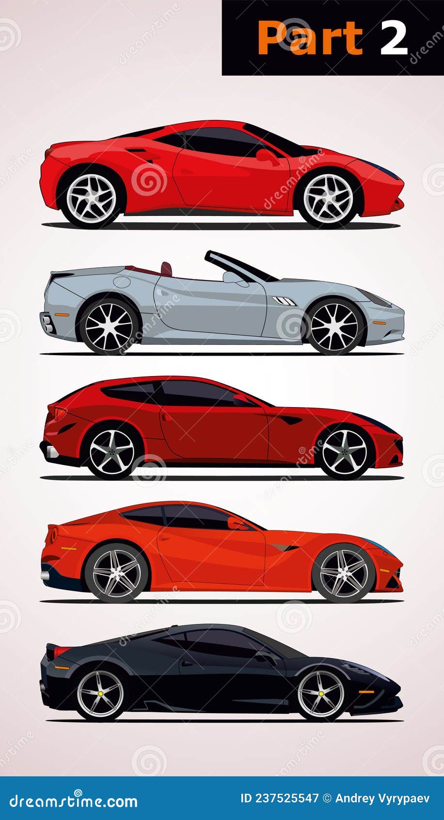 Vector set of car models stock vector. Illustration of transport ...