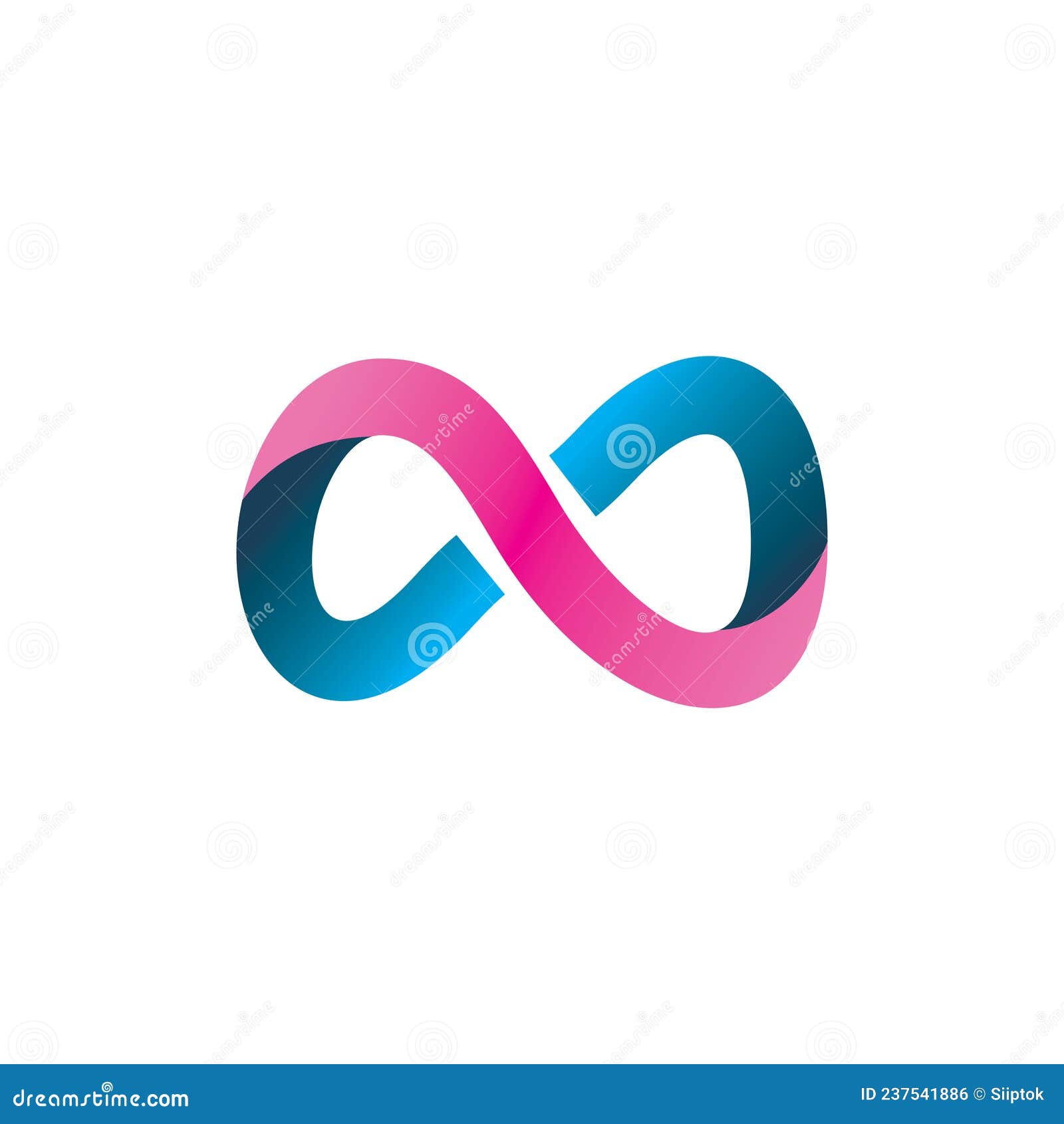 Full Color Infinity Line Shape Logo Design Stock Vector - Illustration ...