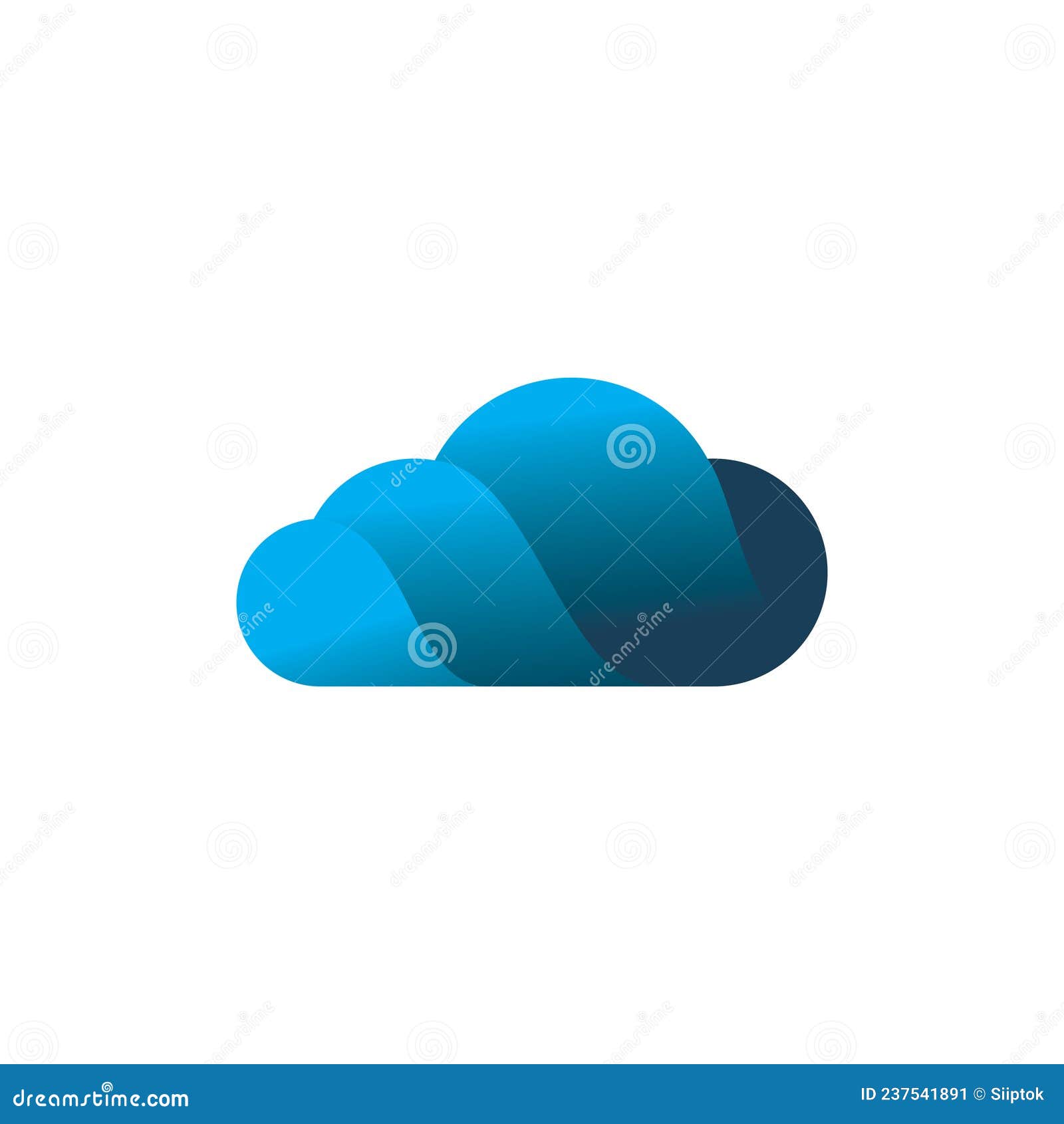 Modern Cloud Blue Gradient Color Logo Design Stock Vector ...