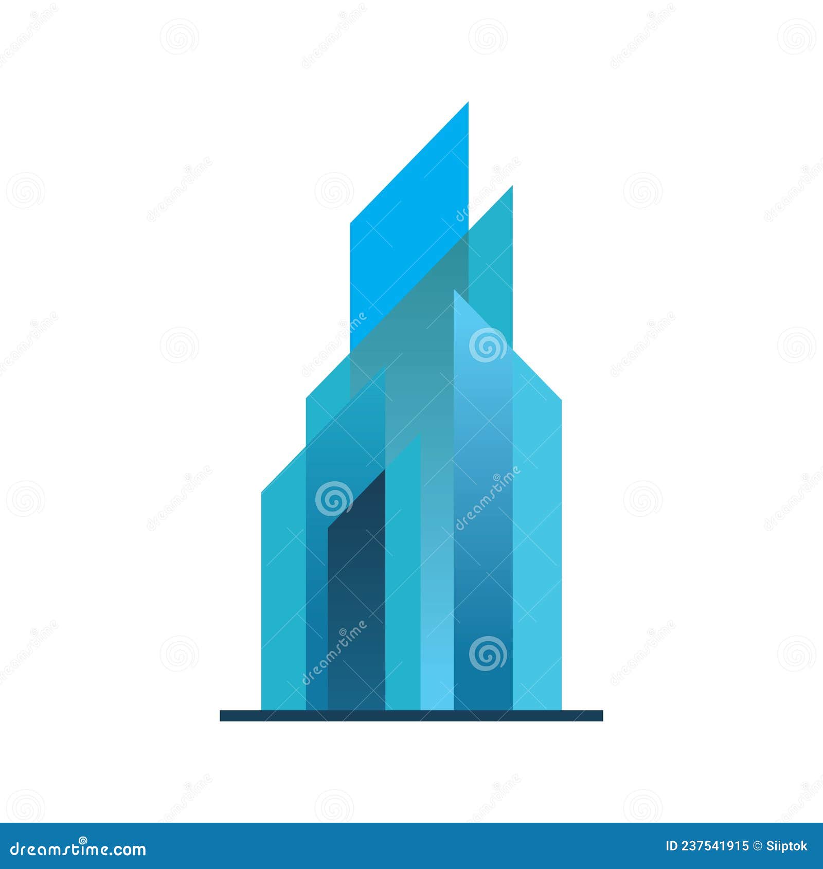 Modern Blue Color Building Tower Logo Design Stock Vector ...
