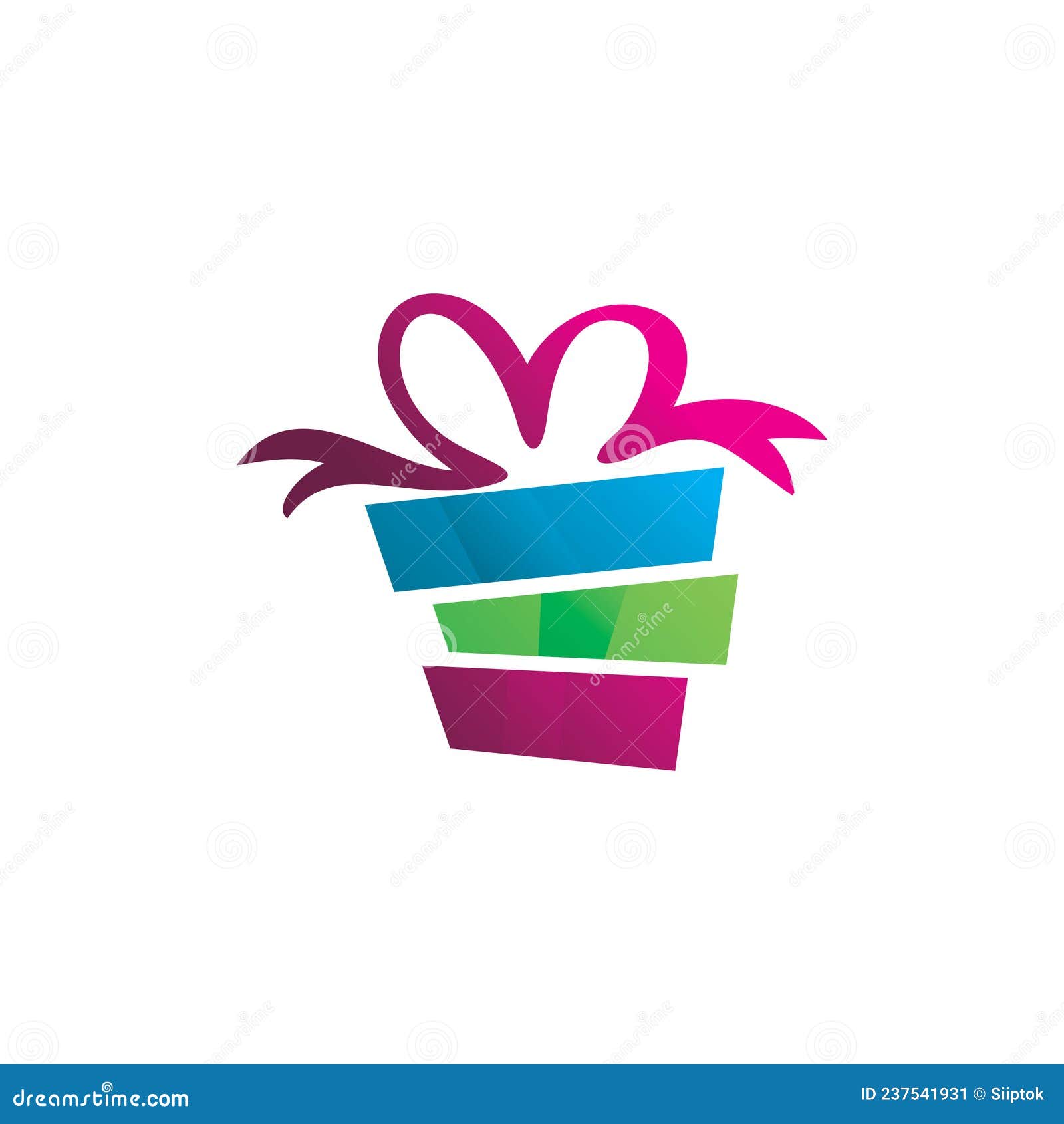 Full Color Gift Box Logo Design Stock Vector - Illustration of ...