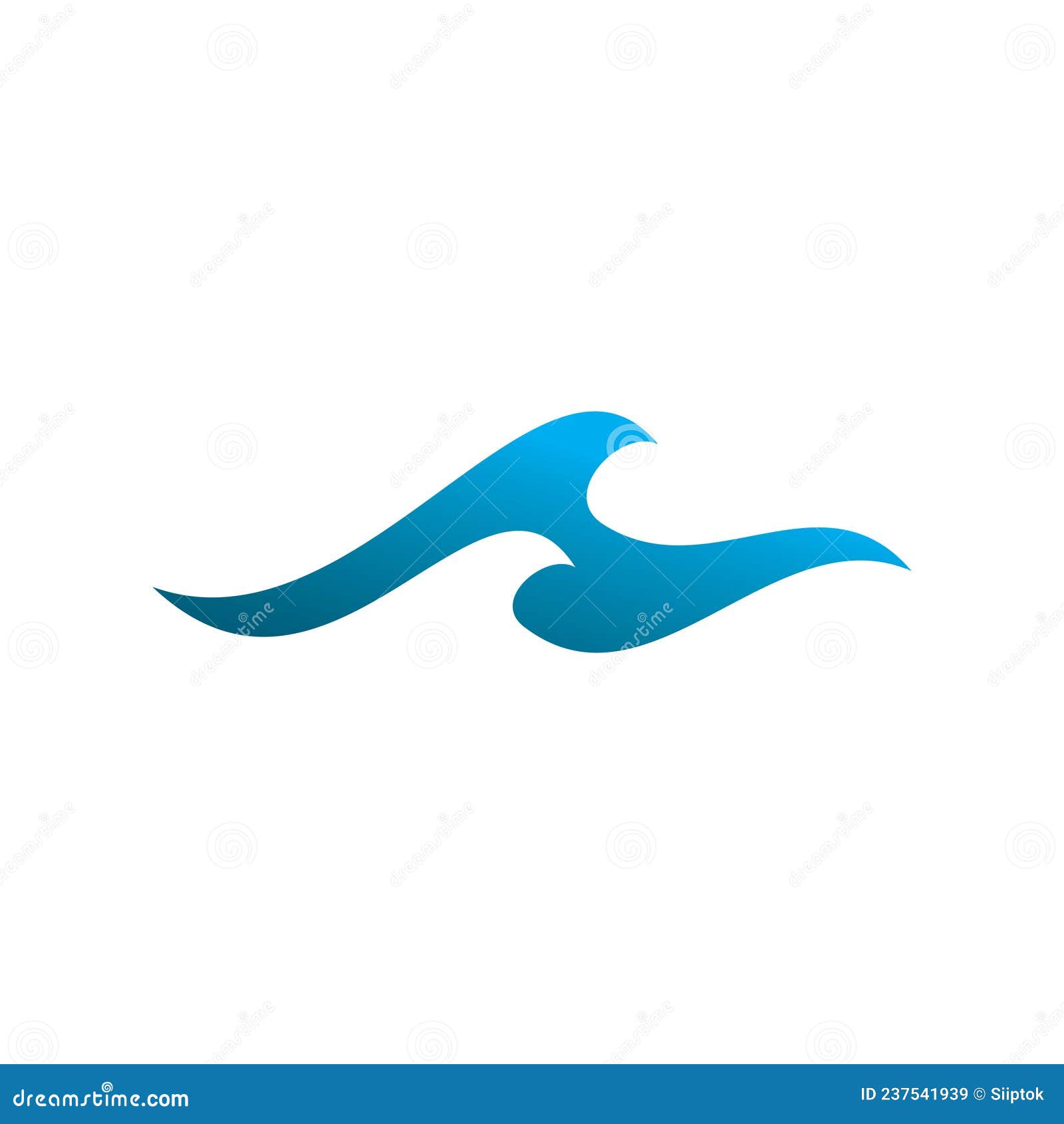 Blue Wave Color Shape Ocean Logo Design Stock Vector - Illustration of ...