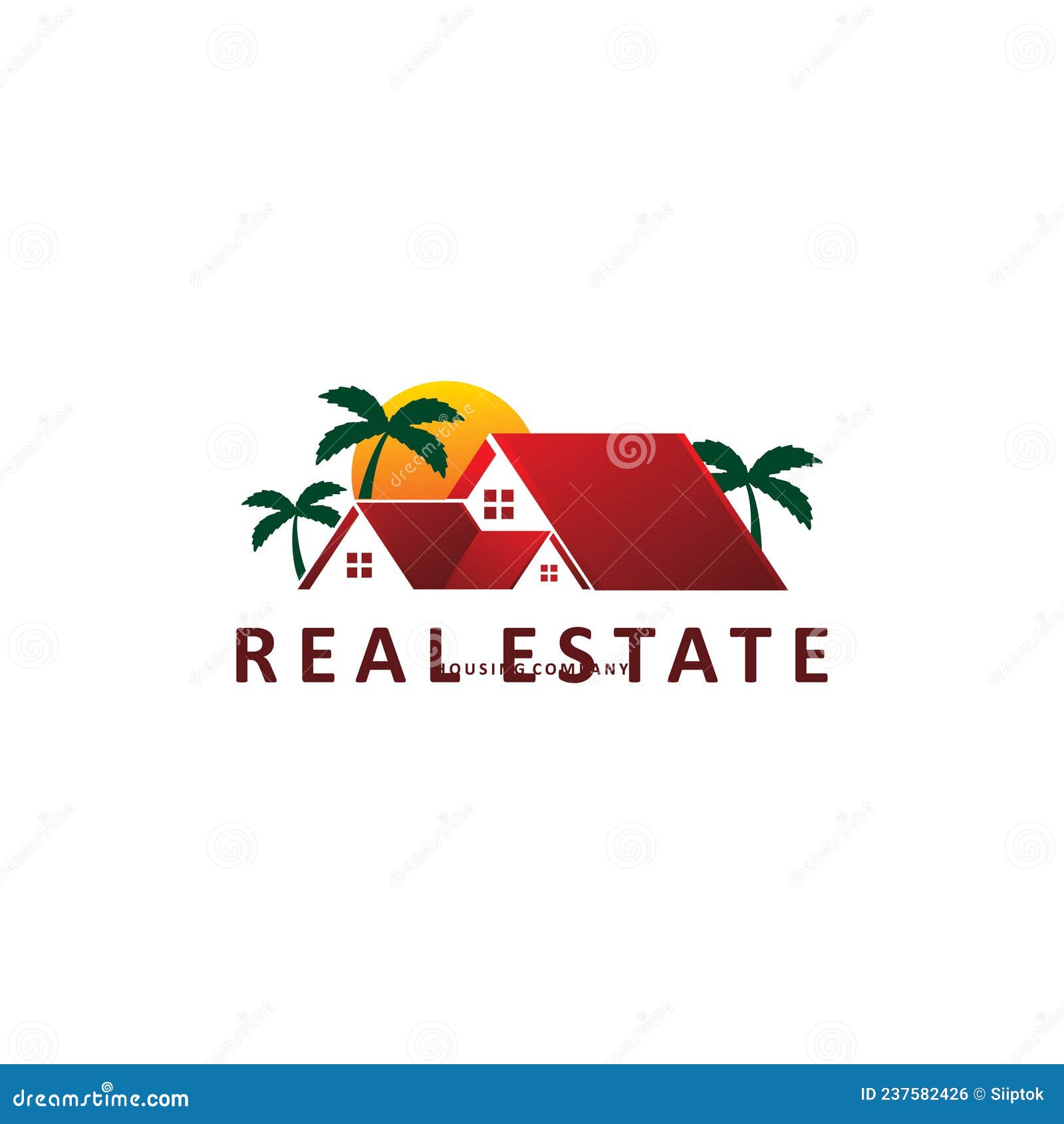 Real Estate Housing Logo Design Stock Vector - Illustration of media ...