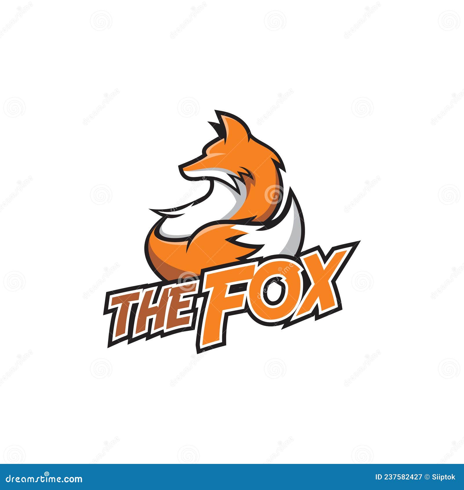 The fox mascot logo design stock vector. Illustration of gradient ...