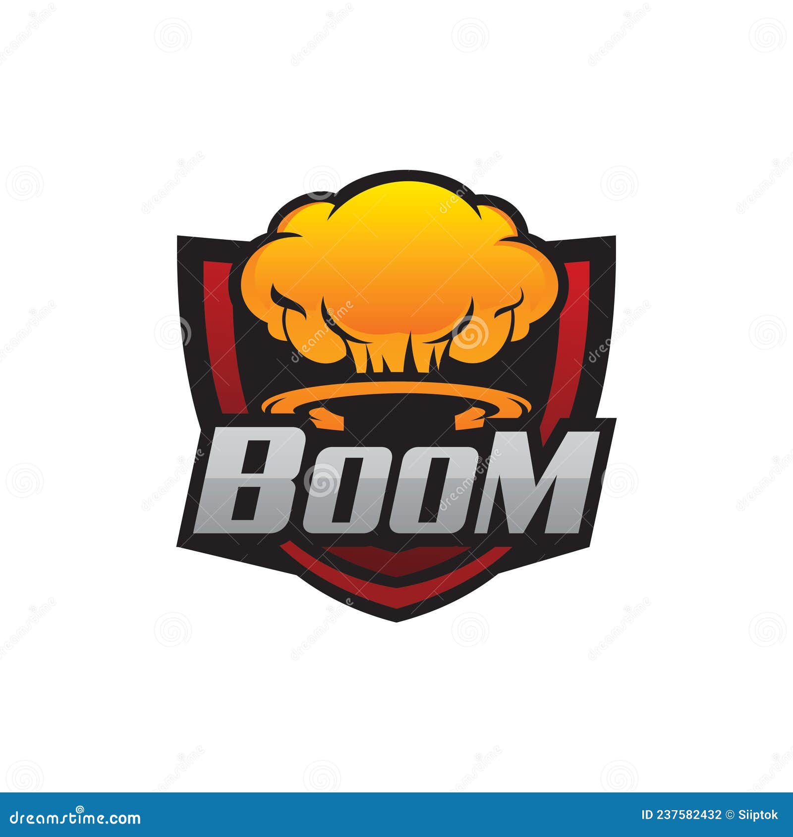 Bomb Explode Shield Logo Design Stock Vector - Illustration of company ...