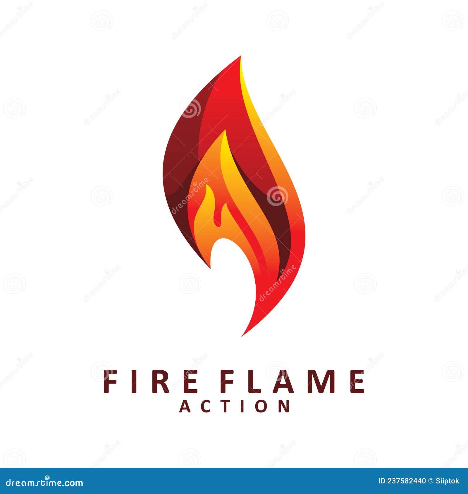 Unique Fire Flame Color Shape Logo Design Stock Vector - Illustration ...