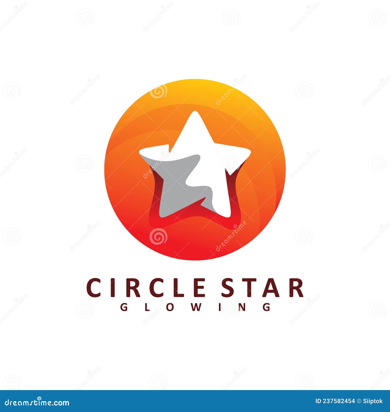 Full Color Circle Star Logo Design Stock Vector - Illustration of ...