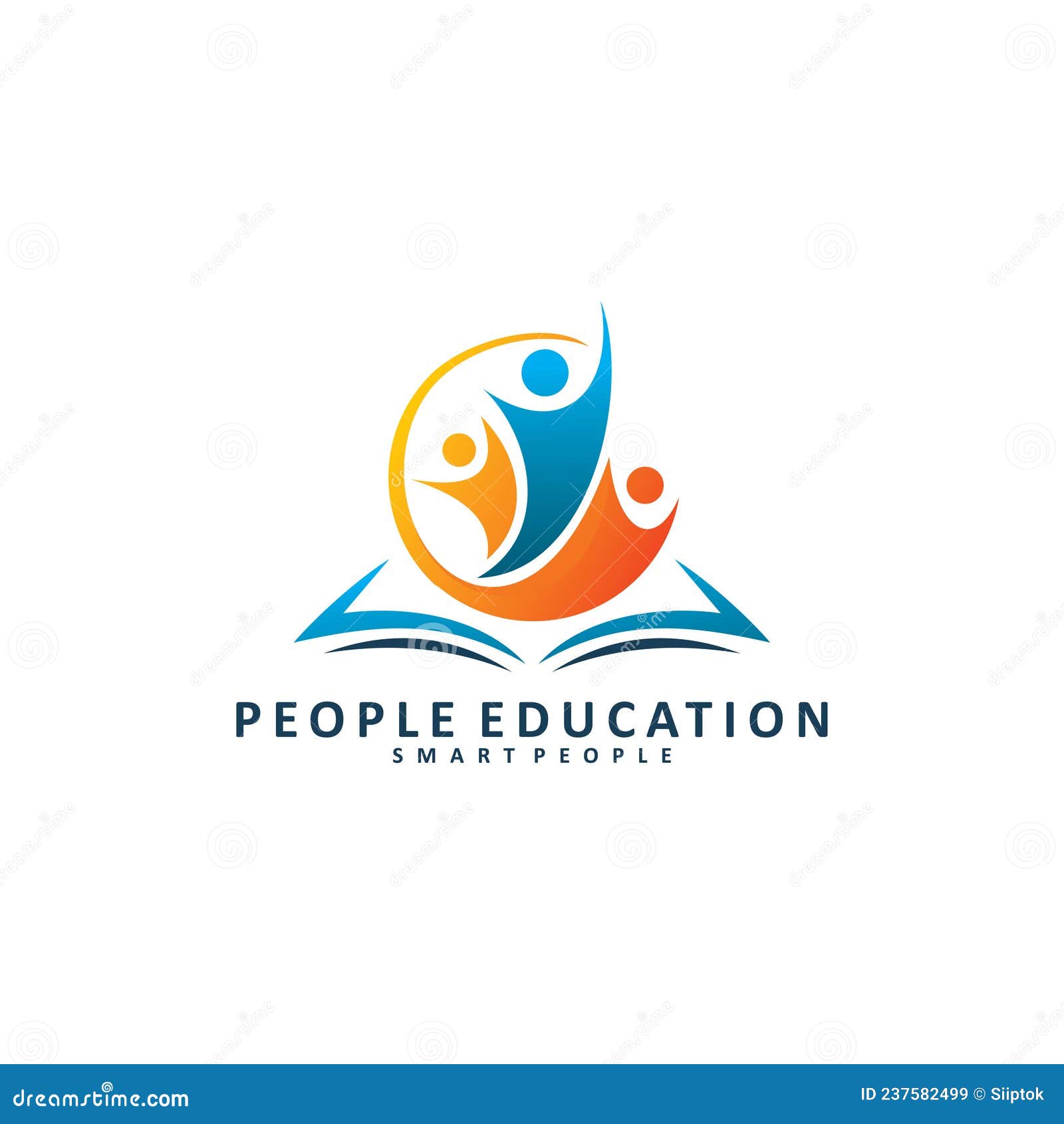 People Community Education Book Logo Design Stock Vector - Illustration ...
