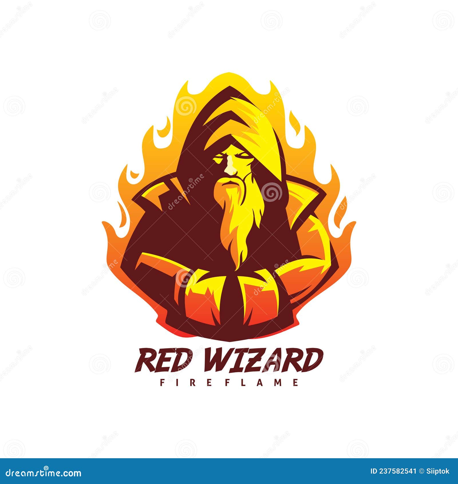 Red wizard logo design stock vector. Illustration of elegant - 237582541