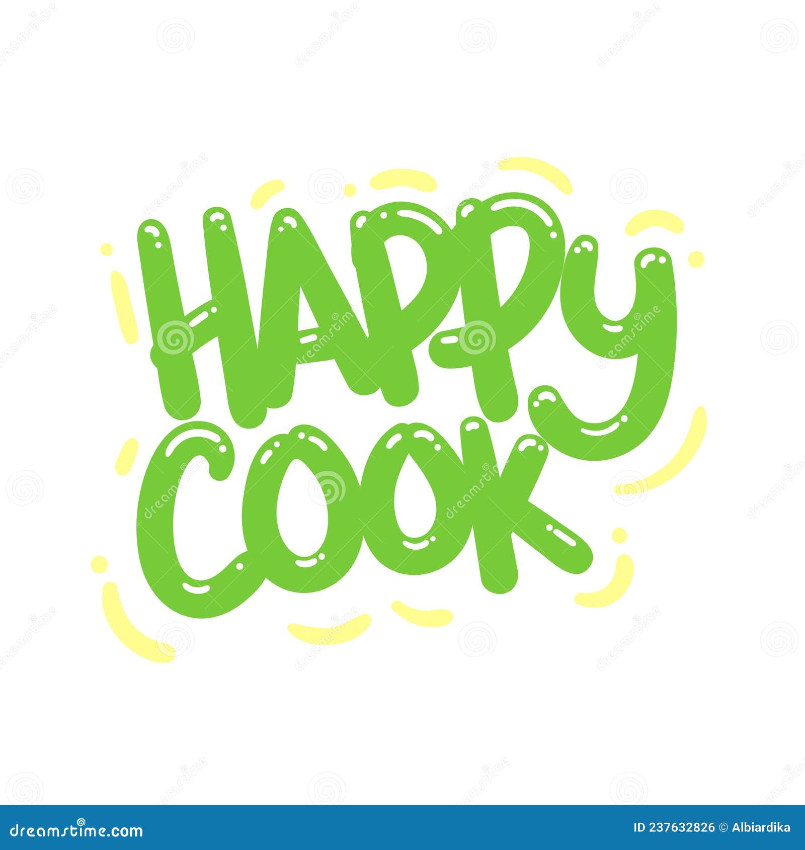 Happy Cook Quote Text Typography Design Graphic Vector Stock Vector ...