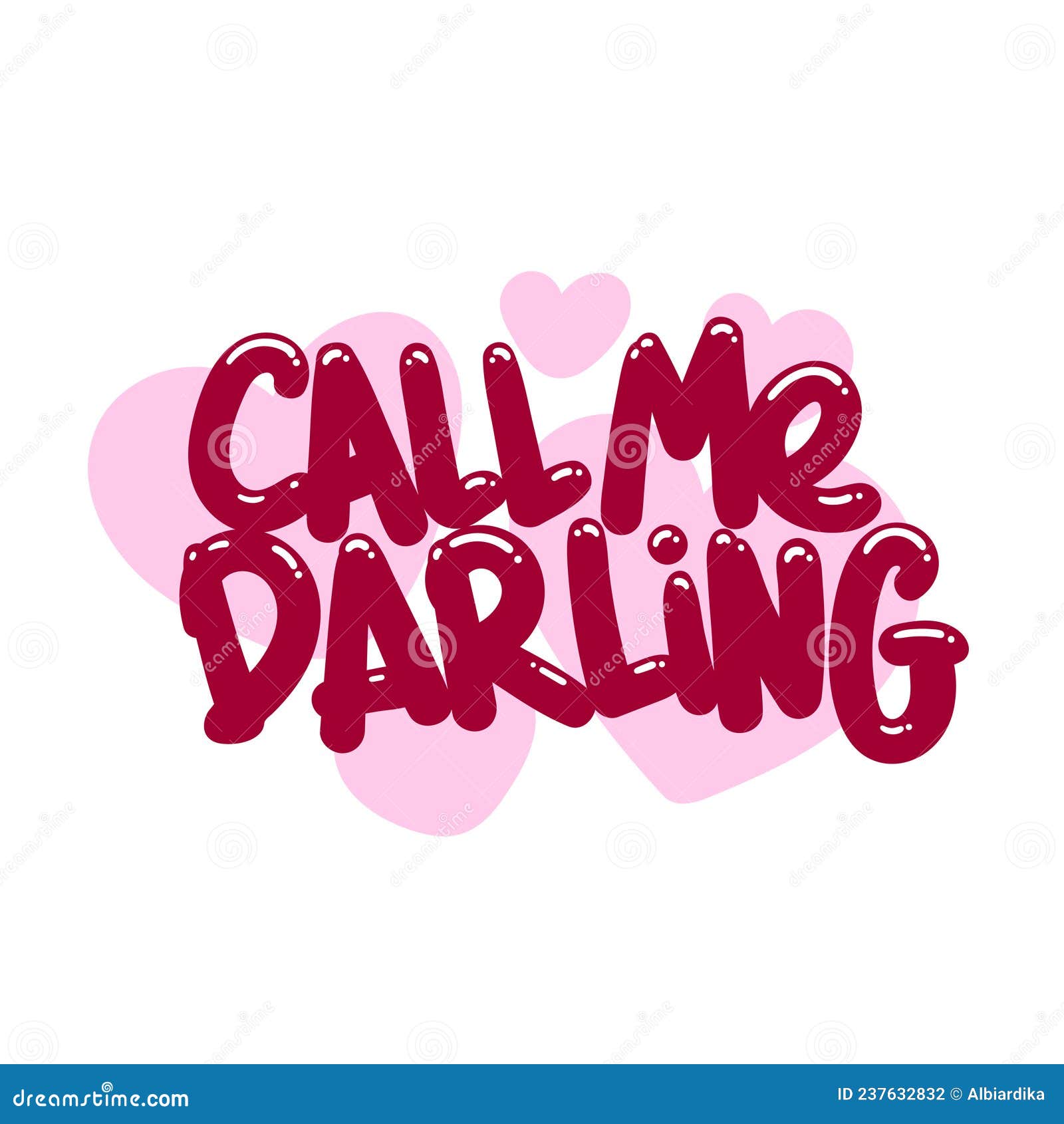 Call Me Darling Quote Text Typography Design Graphic Vector ...