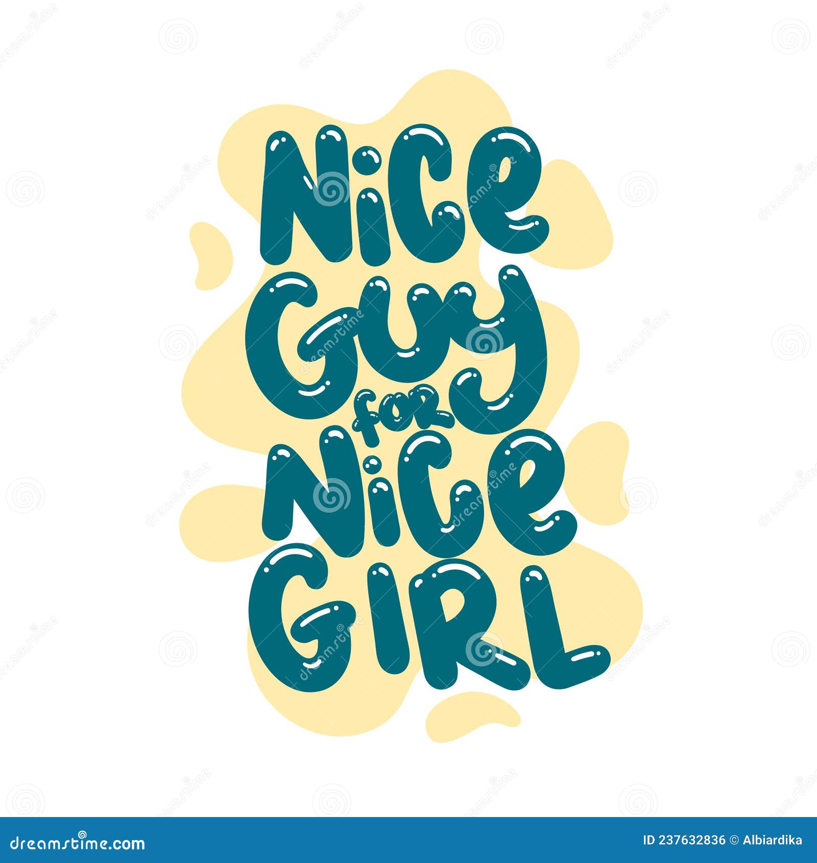 Nice Guy for Nice Girl Quote Text Typography Design Graphic Vector ...
