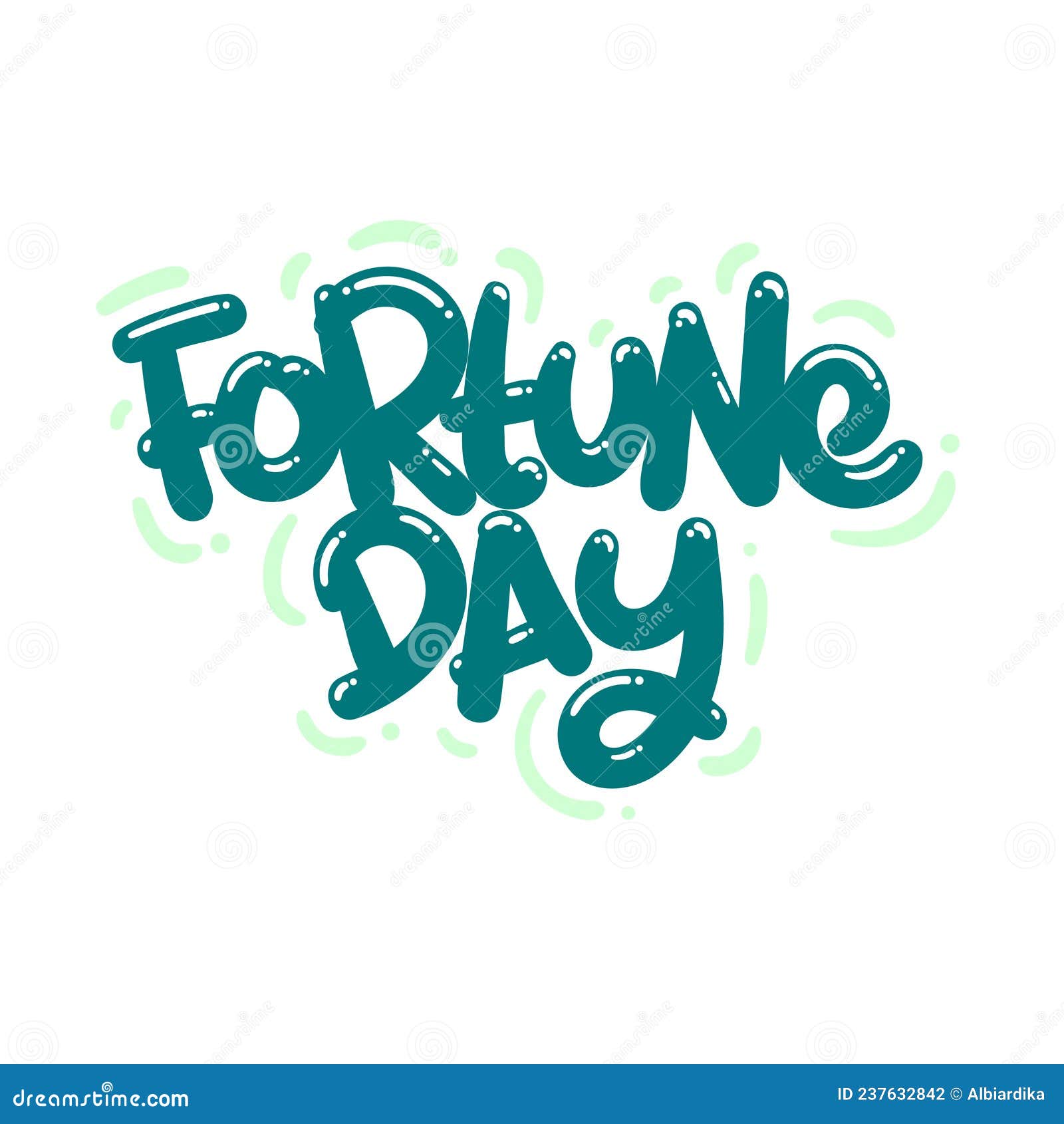 Fortune Day Quote Text Typography Design Graphic Vector Illustration ...