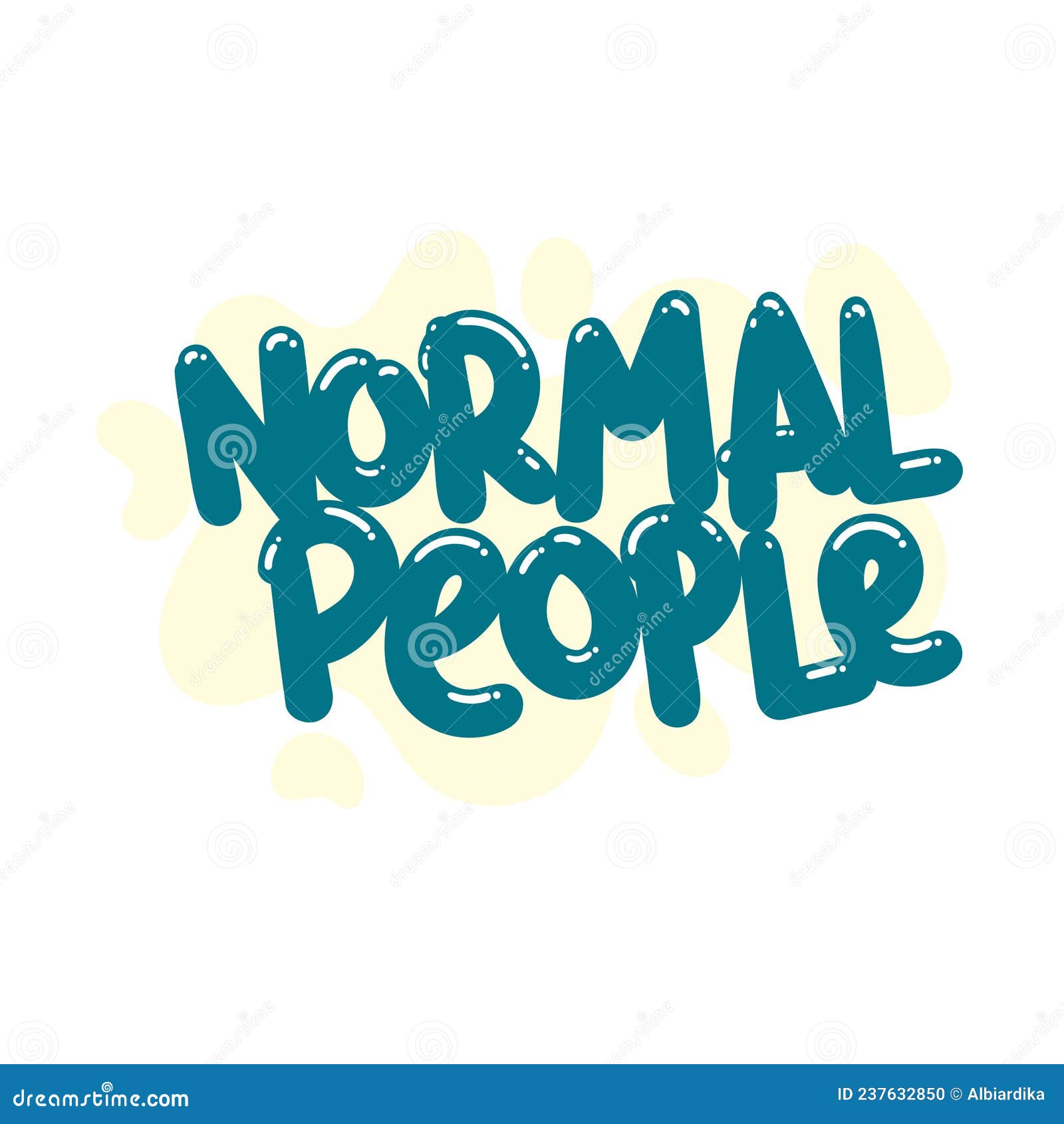Normal People Quote Text Typography Design Graphic Vector Illustration ...