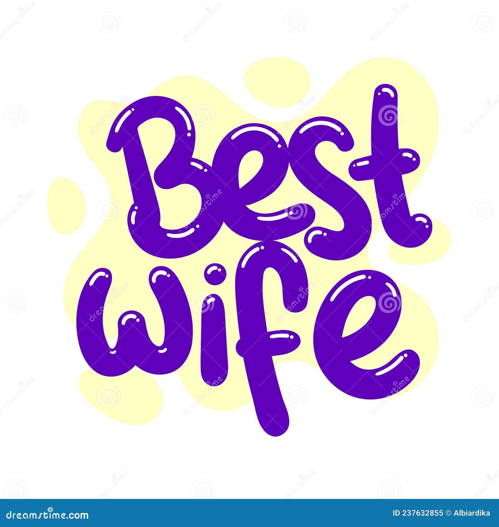 Best Wife Quote Text Typography Design Graphic Vector Illustration ...