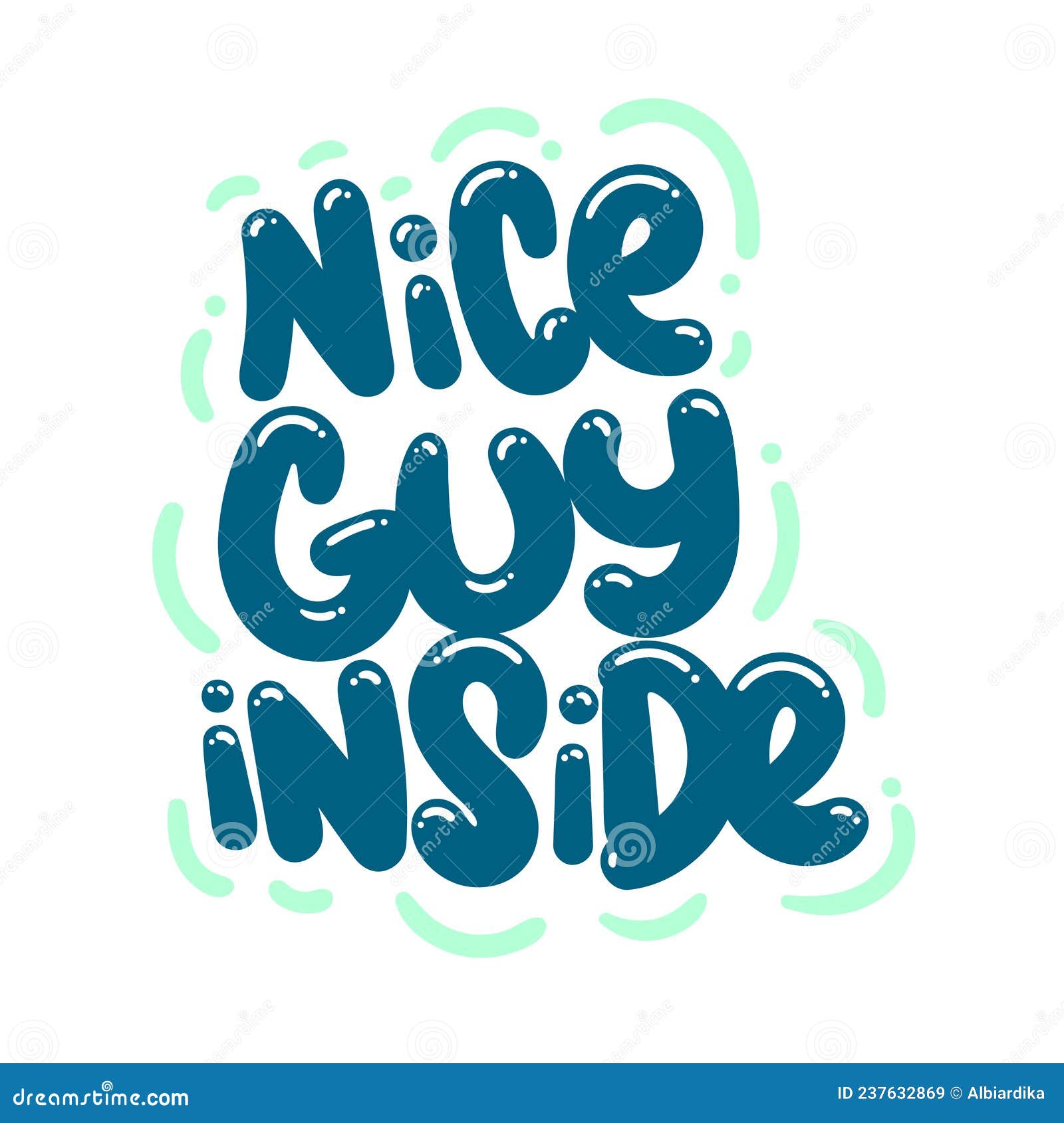 Nice Guy Inside Quote Text Typography Design Graphic Vector ...