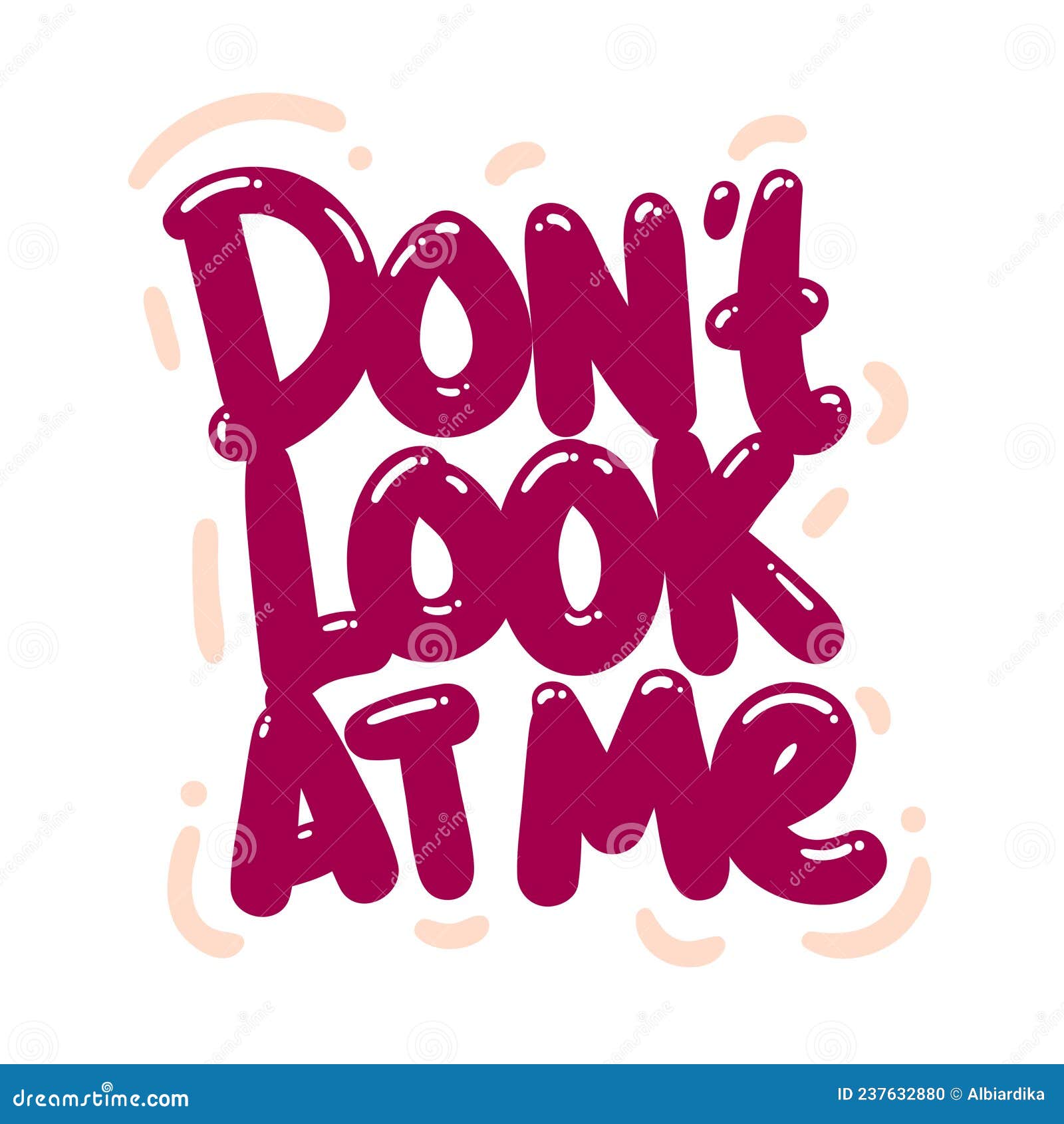 Do Not Look at Me Quote Text Typography Design Graphic Vector ...