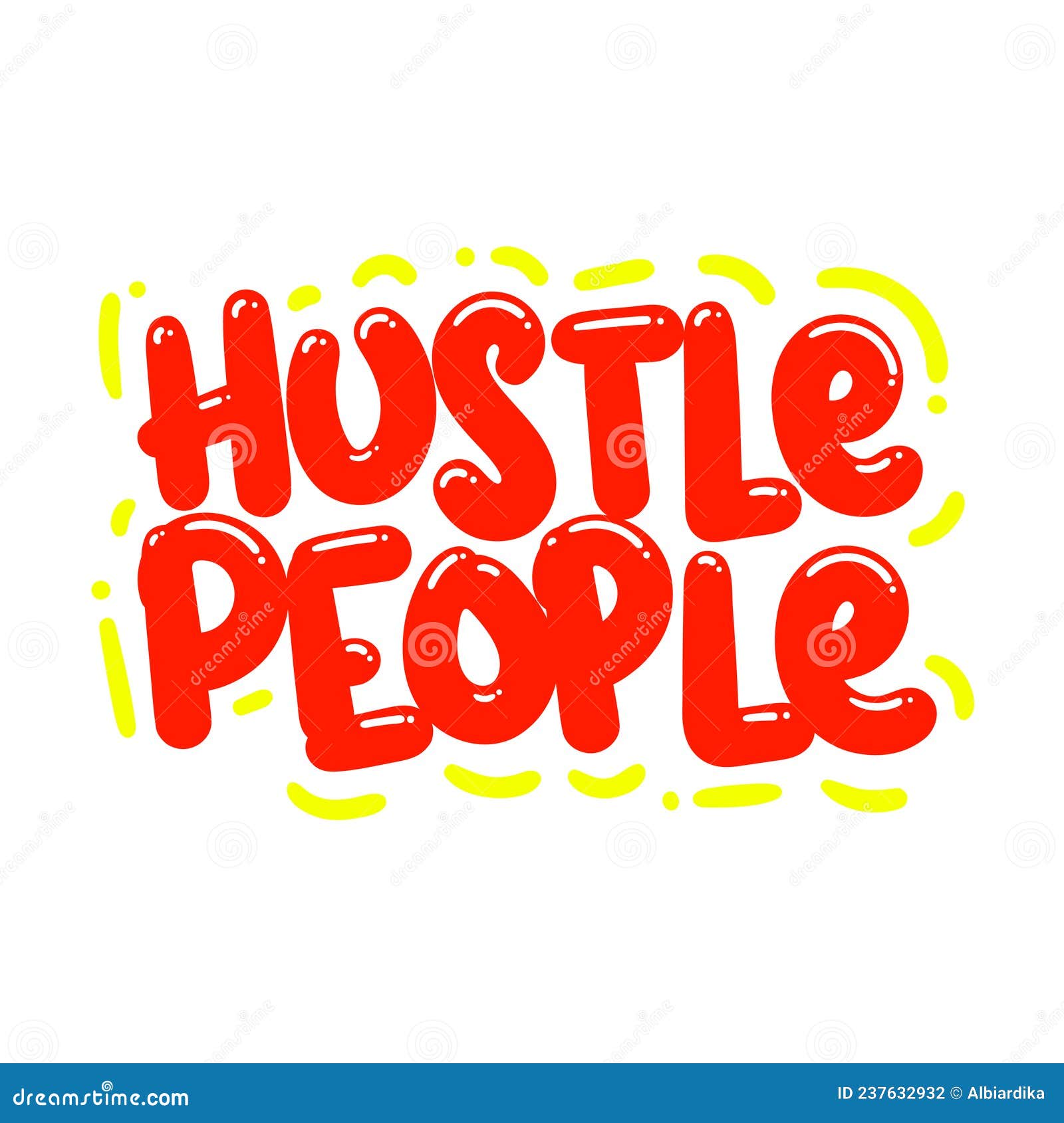Hustle People Quote Text Typography Design Graphic Vector Illustration ...