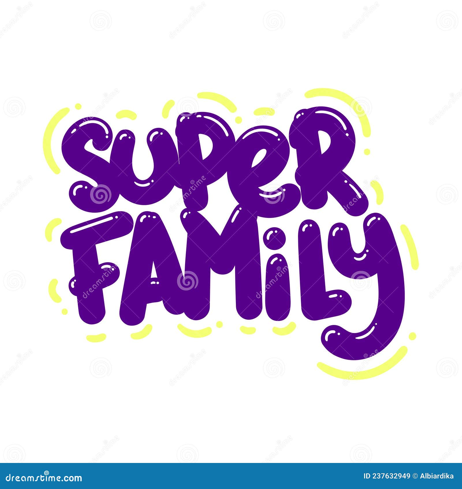 Super Family Quote Text Typography Design Graphic Vector Illustration ...