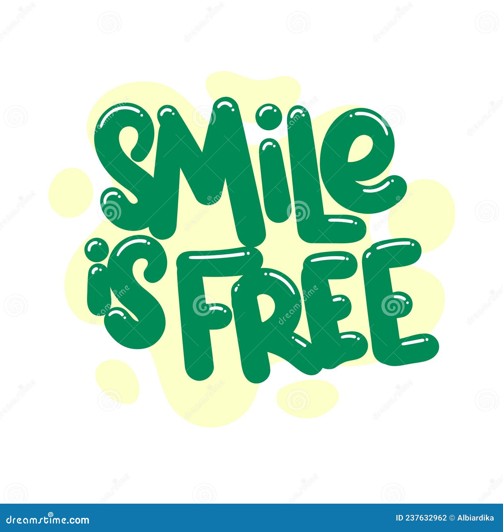 Smile is Free Quote Text Typography Design Graphic Vector Illustration ...
