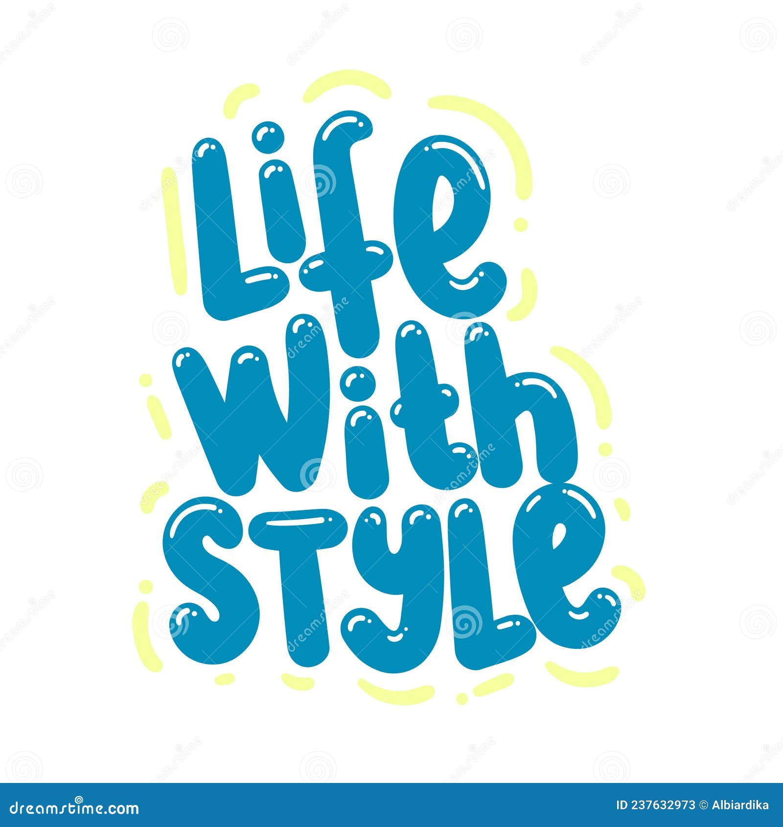 Life with Style Quote Text Typography Design Graphic Vector ...