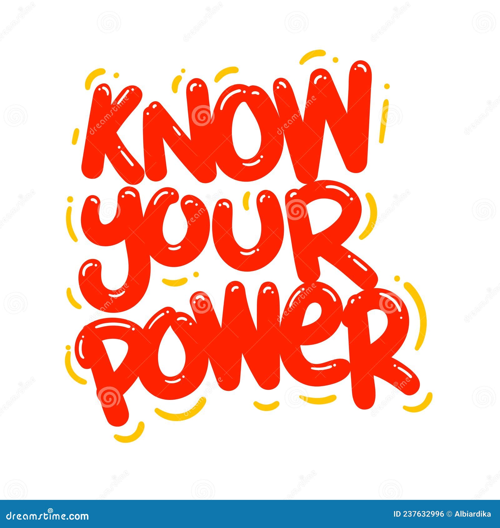 Know Your Power Quote Text Typography Design Graphic Vector ...
