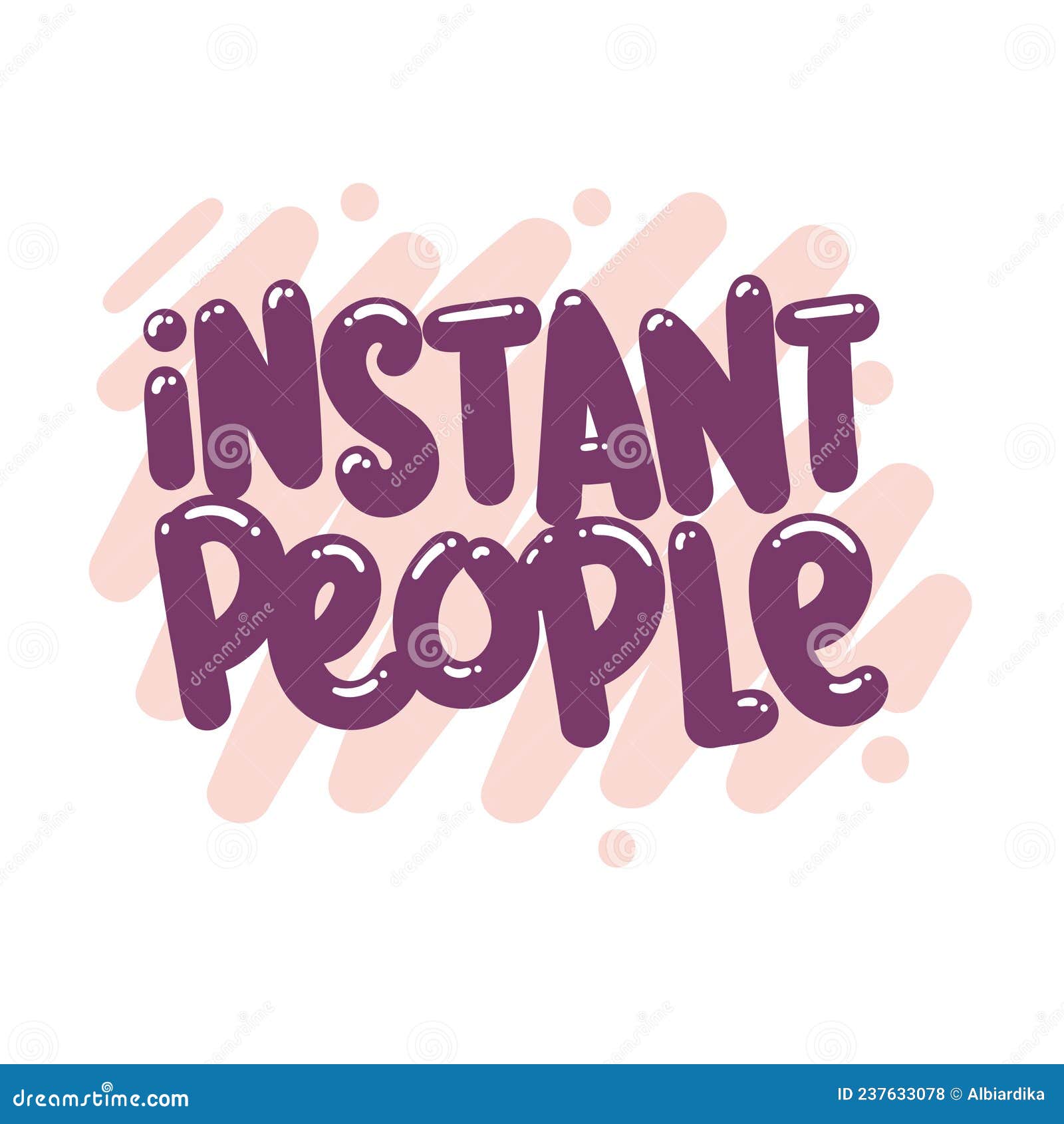Instant People Quote Text Typography Design Graphic Vector Illustration ...