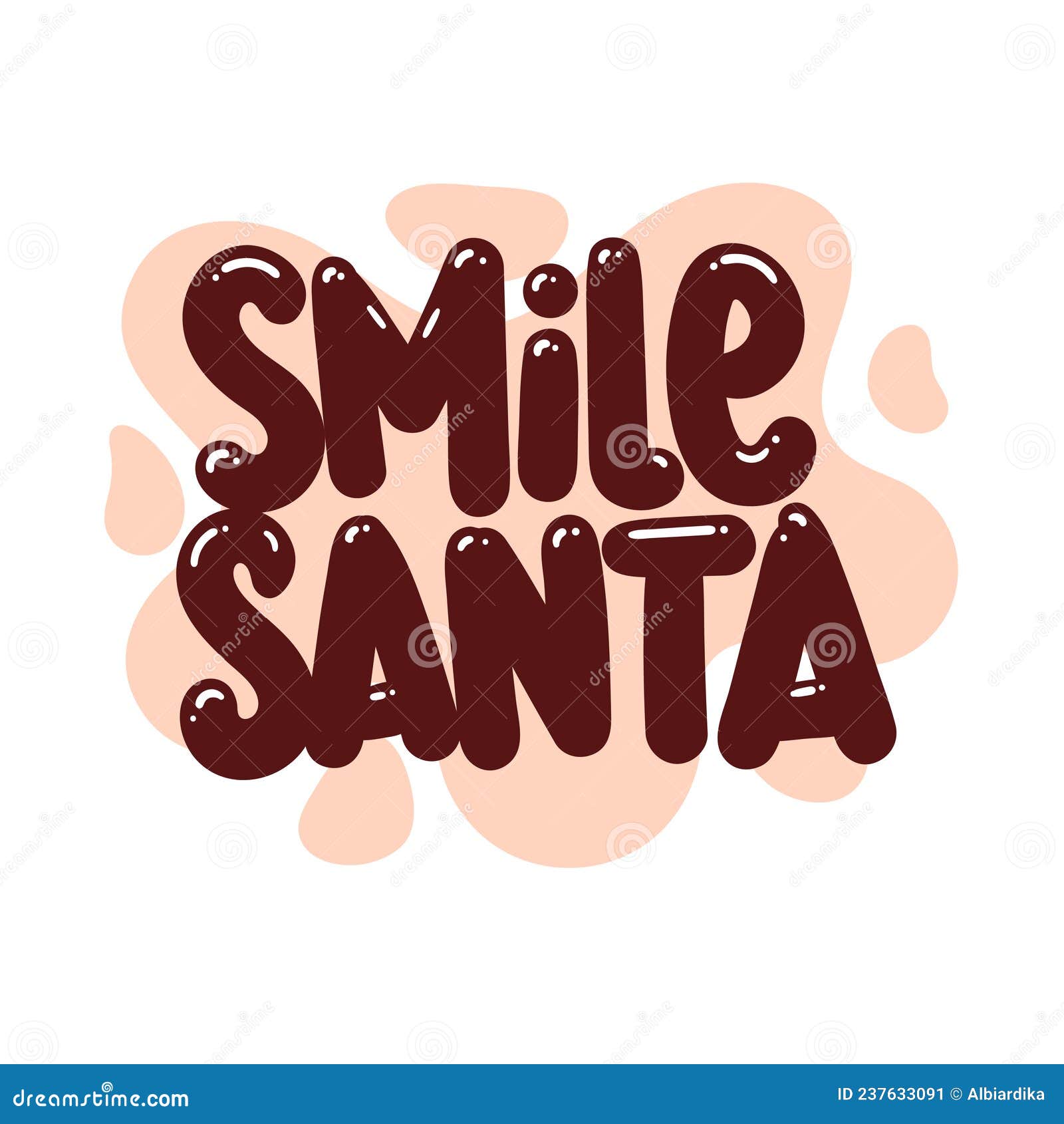 Smile Santa Quote Text Typography Design Graphic Vector Illustration ...