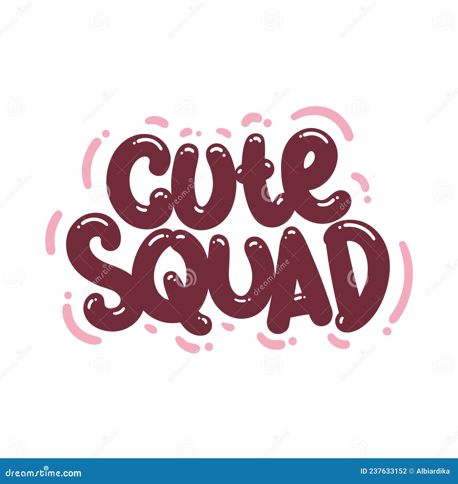 Cute Squad Quote Text Typography Design Graphic Vector Illustration ...